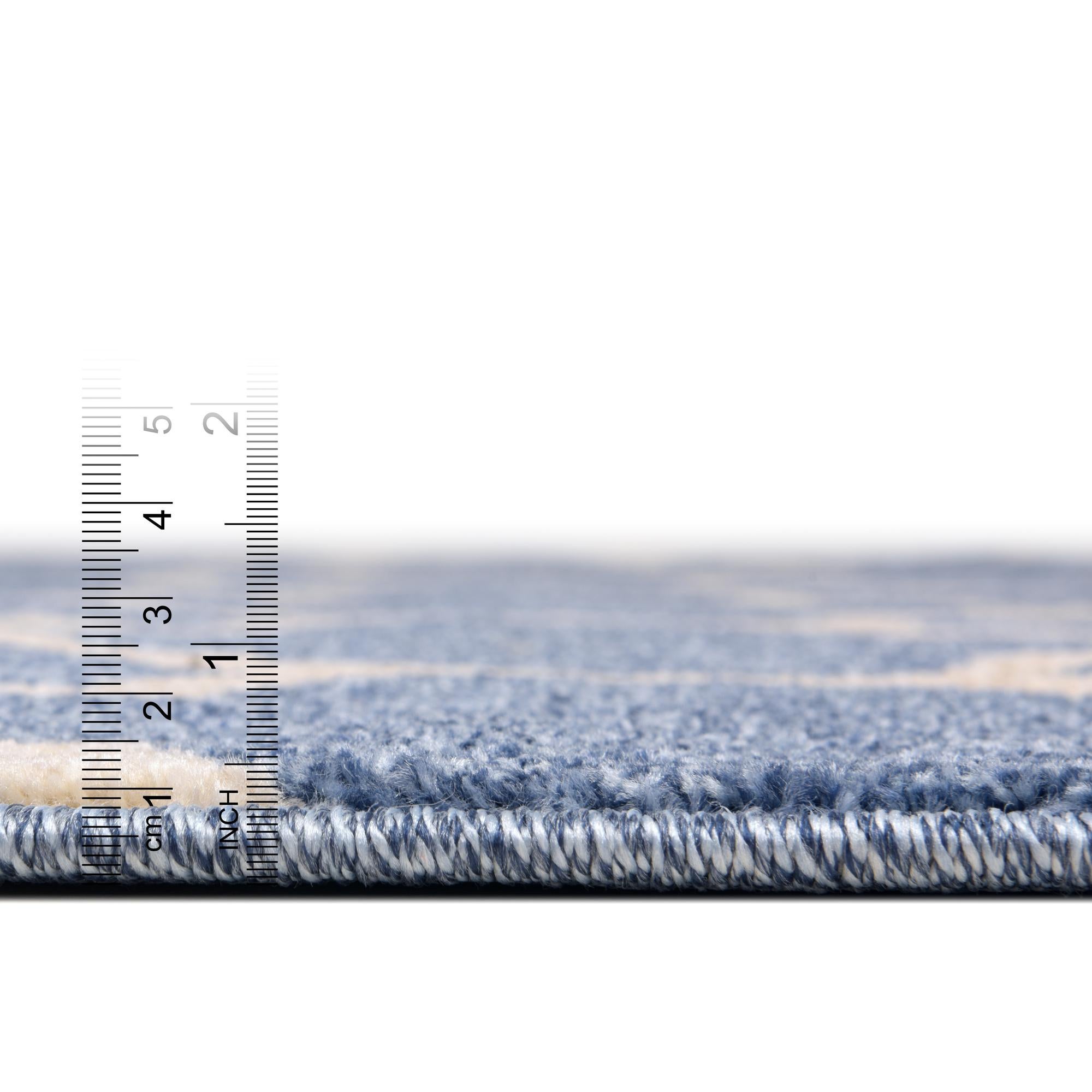 Light Blue 2' 7 x 10' Lattice Runner Rug | Rugs.com