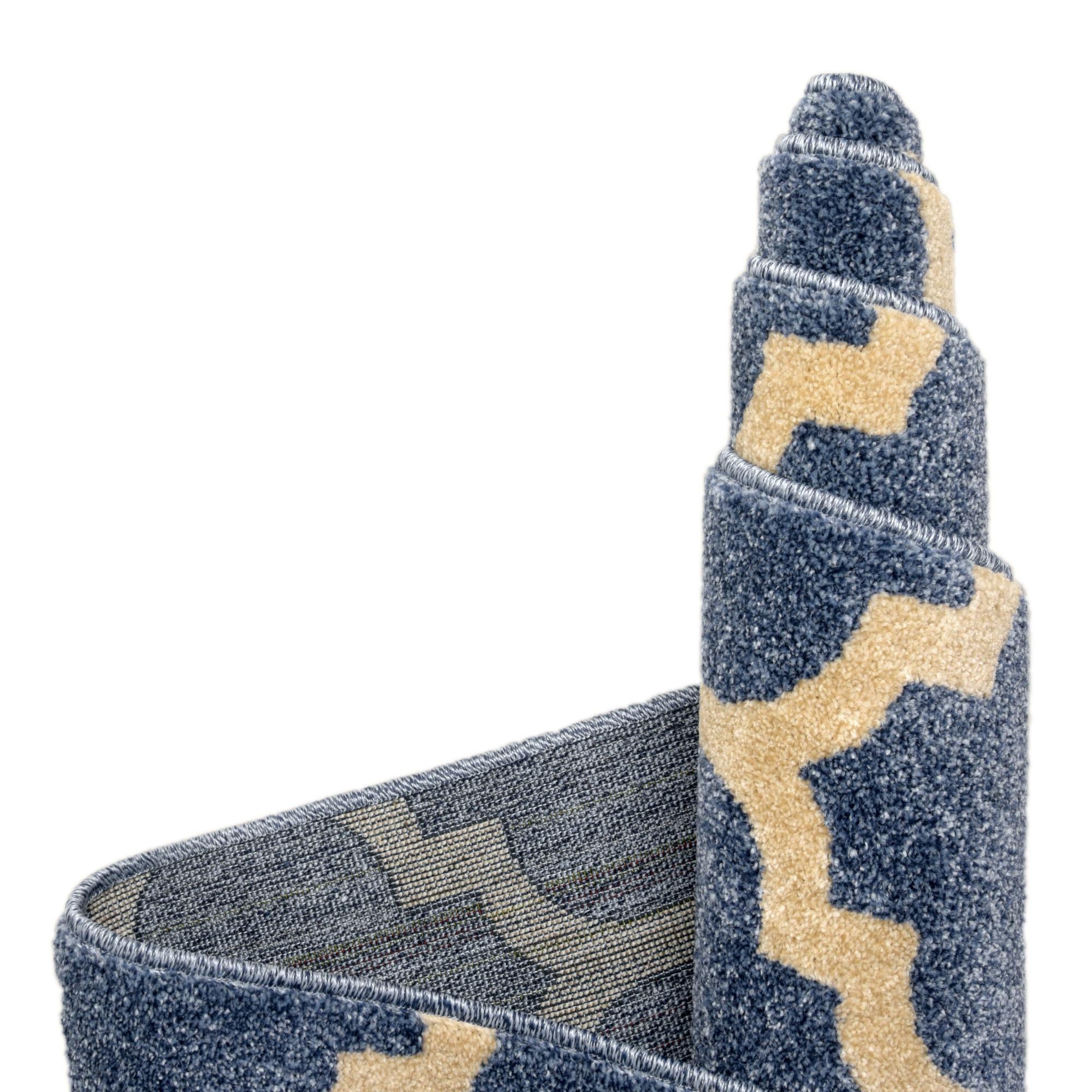 Light Blue 2' 7 x 10' Lattice Runner Rug | Rugs.com