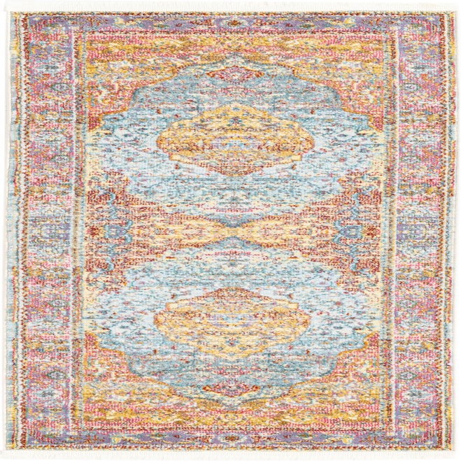 Light Blue 2' 2 x 6' Santiago Runner Rug | Rugs.com