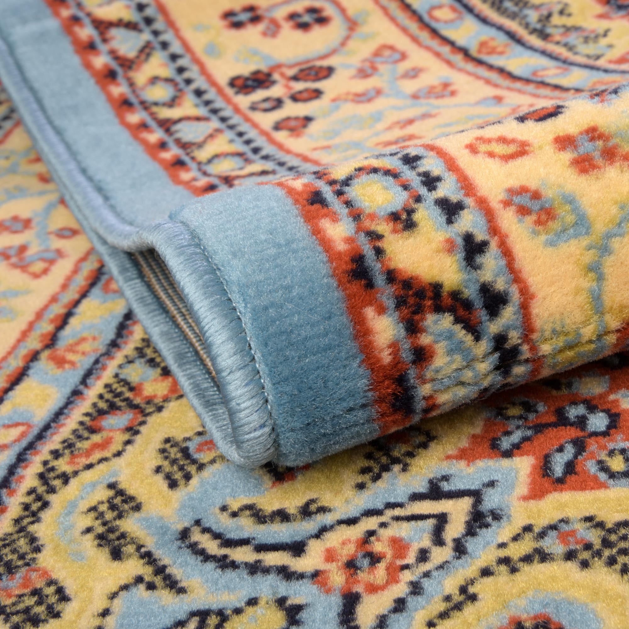 Light Blue 8' x 8' Amaya Square Rug | Rugs.com