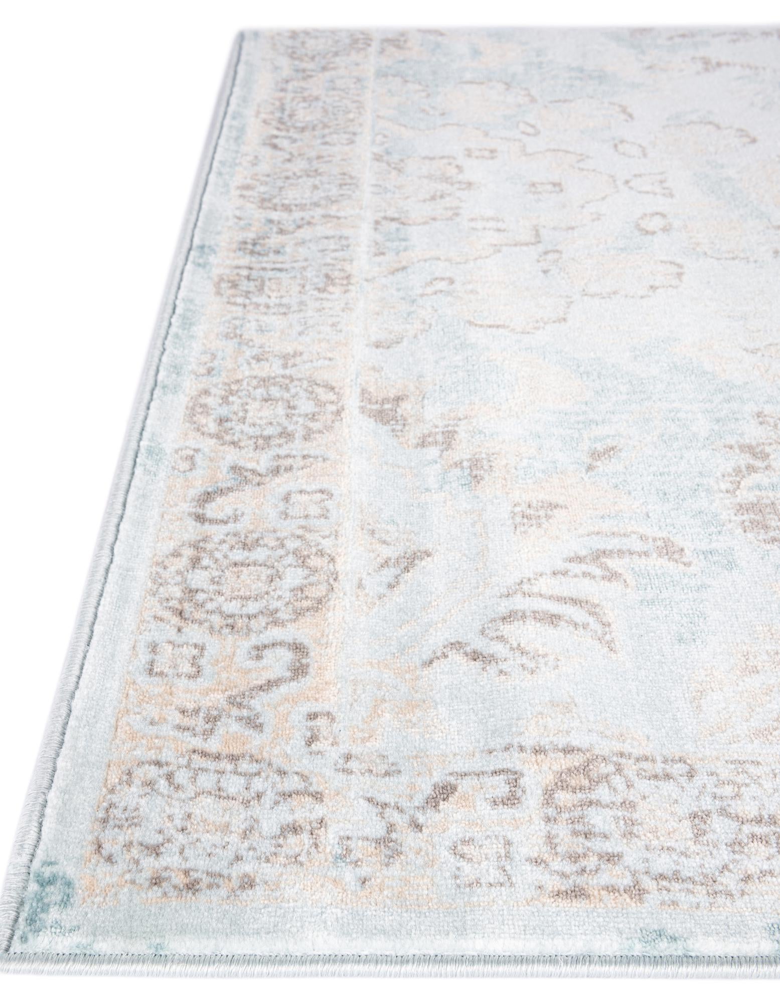 Light Blue 8' x 8' Victoria Square Rug | Rugs.com