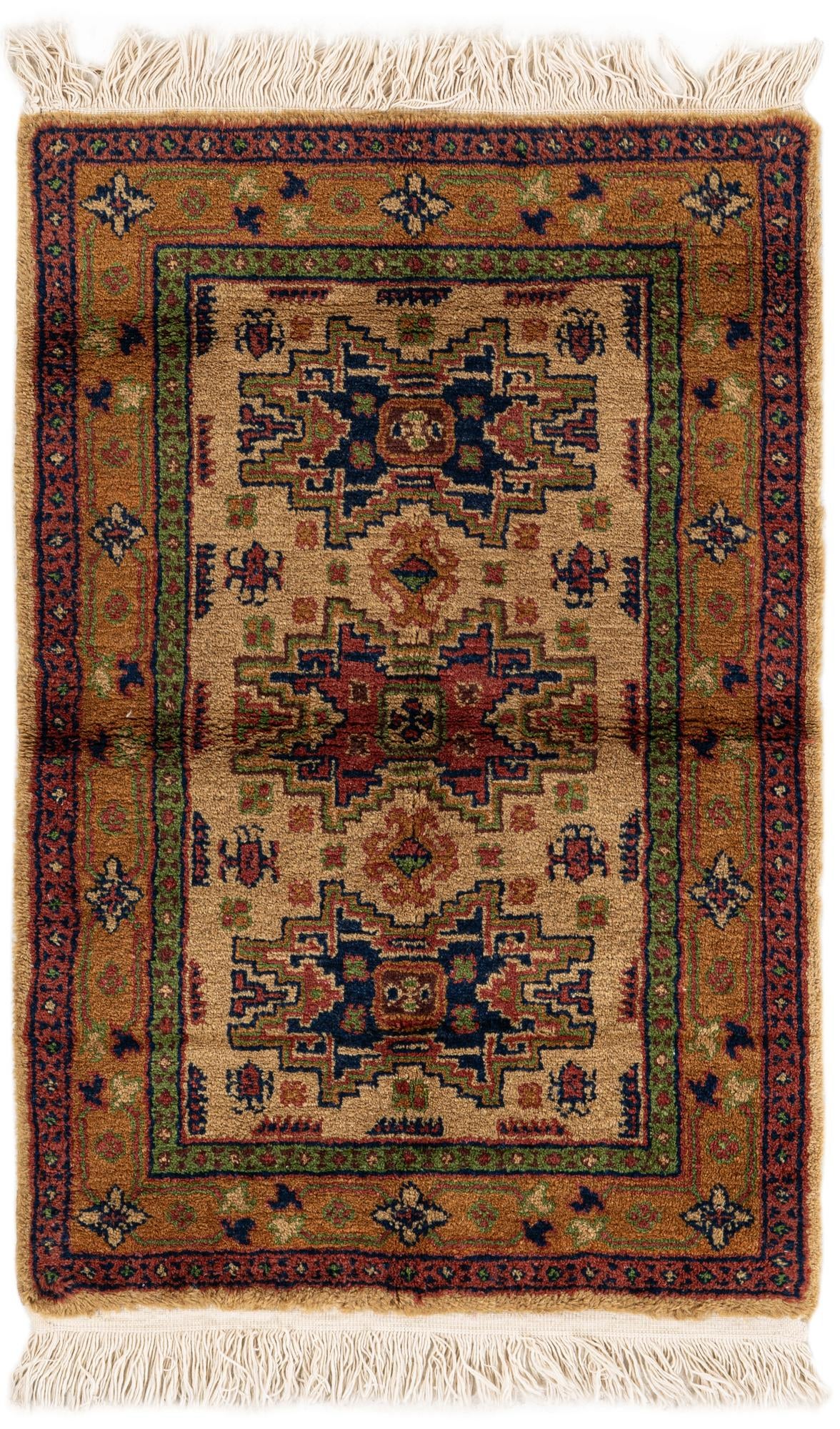 Light Brown 1' 11 x 3' Hand Knotted Balouch Persian Wool Rug | Rugs.com