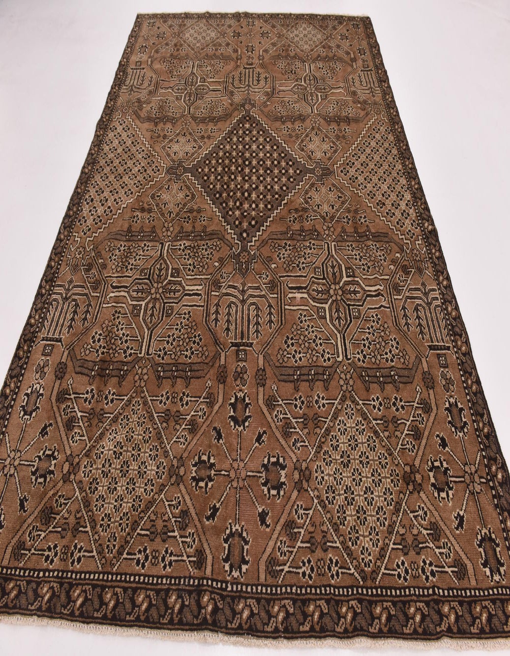 Light Brown 7' 9 x 10' 5 Hand Knotted Ferdos Persian Wool Rug | Rugs.com
