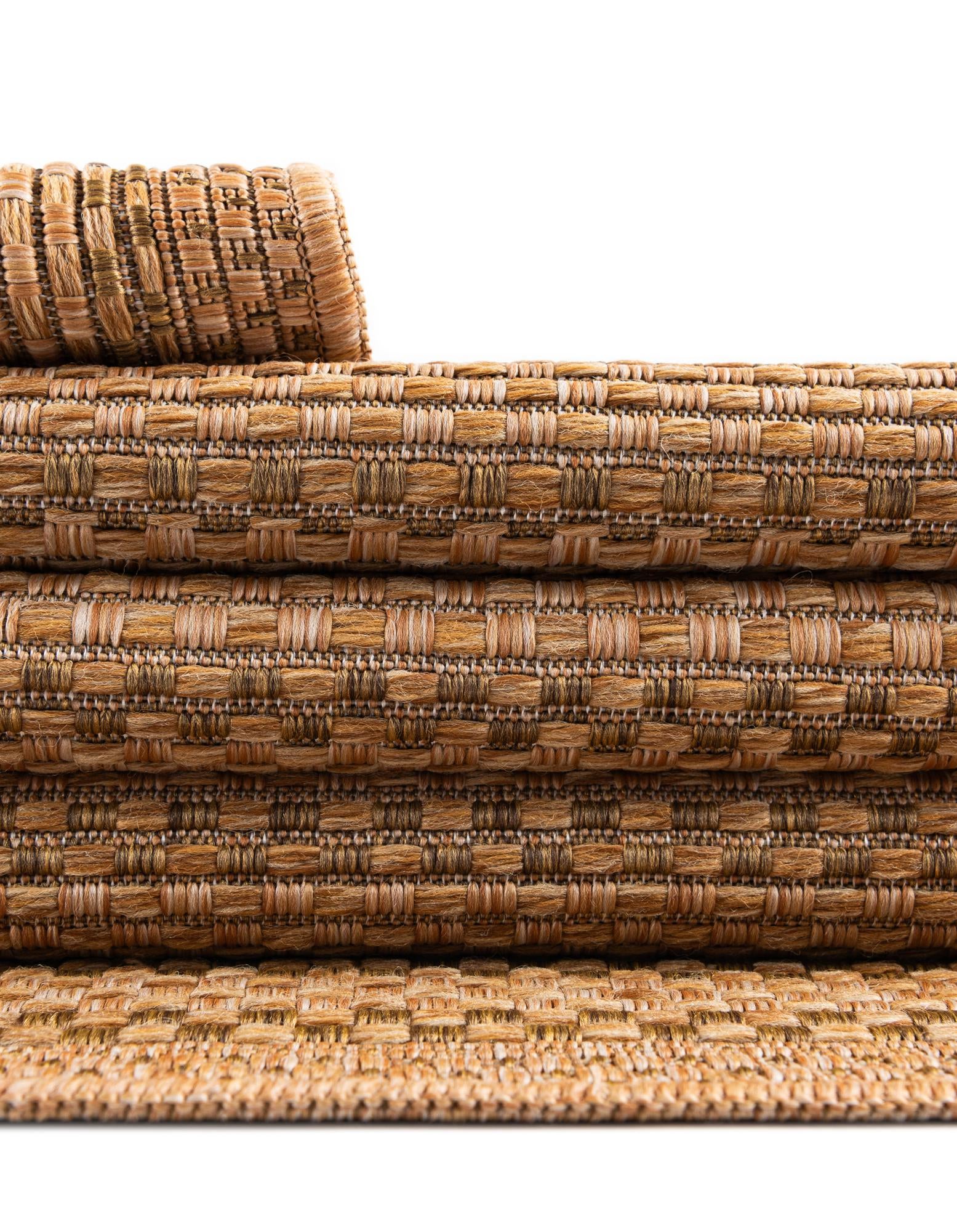 Light Brown 9' x 12' Border Indoor / Outdoor Rug | Rugs.com