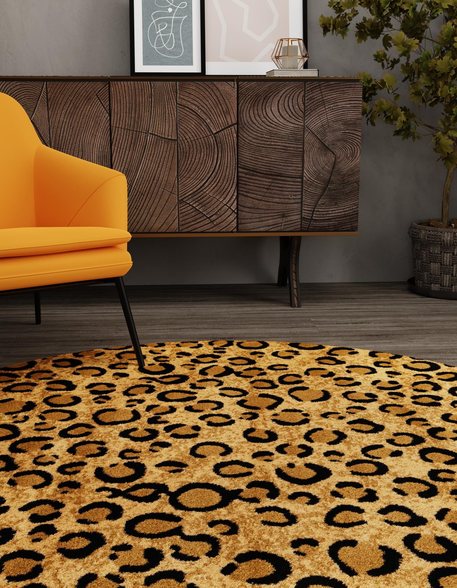 Light Brown 3' 1 x 3' 1 Savannah Round Rug | Rugs.com