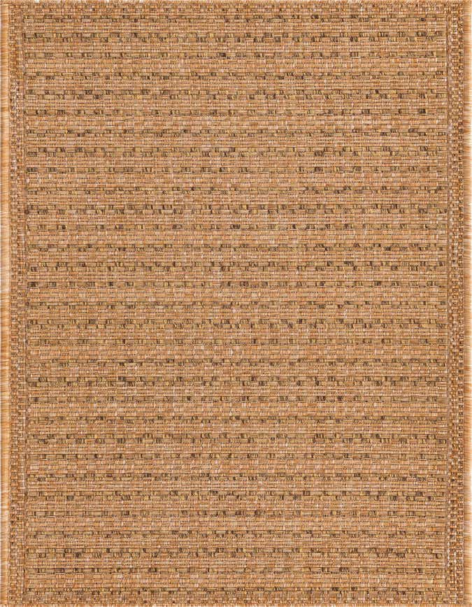 Light Brown 2' 2 x 6' Washable Border Indoor / Outdoor Runner Rug ...