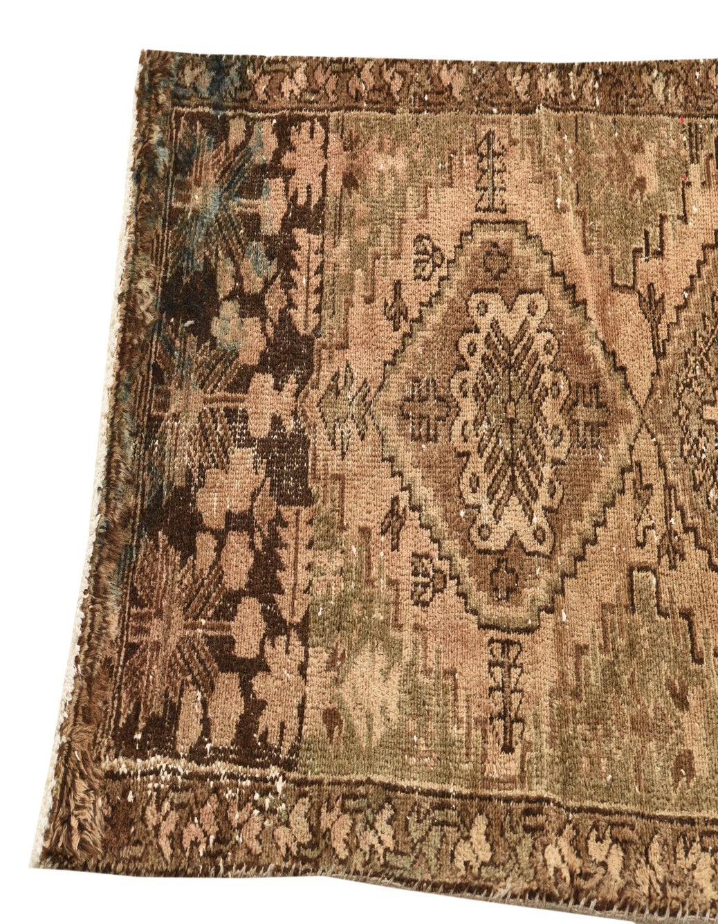 Light Brown 2' 8 x 8' 9 Hand Knotted Ultra Vintage Persian Wool Runner ...