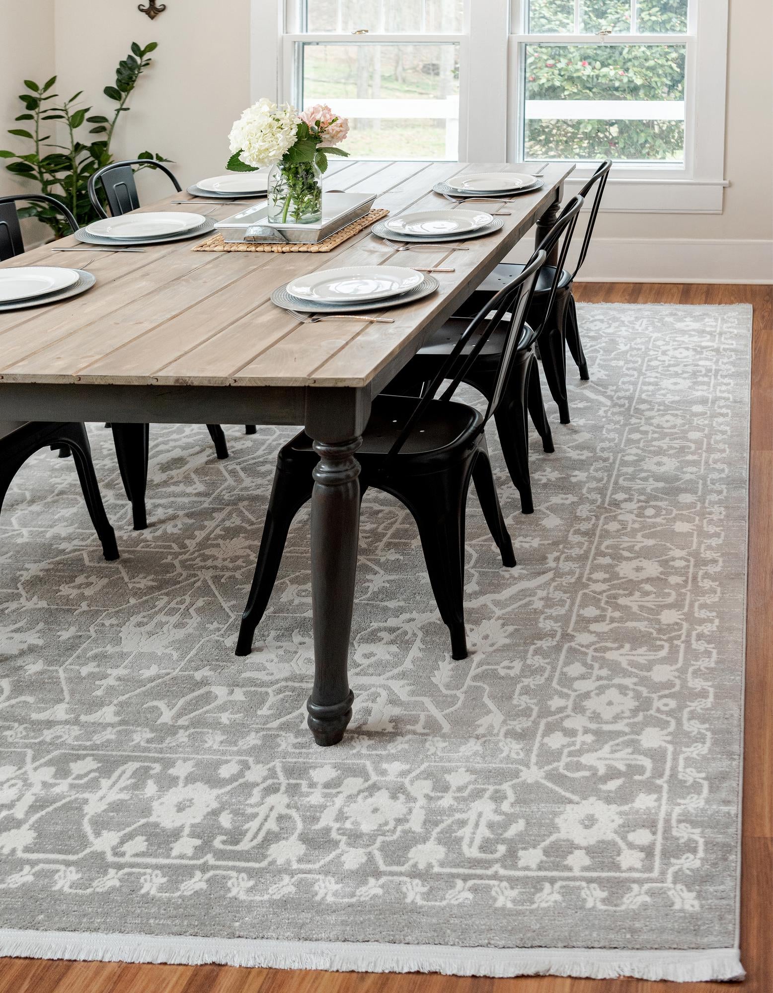 Light Gray 8' x 10' Modern Classical Rug | Rugs.com