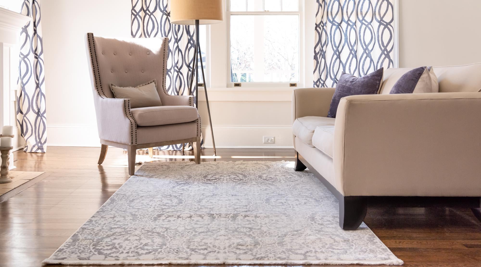 Light Gray 10' x 13' Modern Classical Rug | Rugs.com