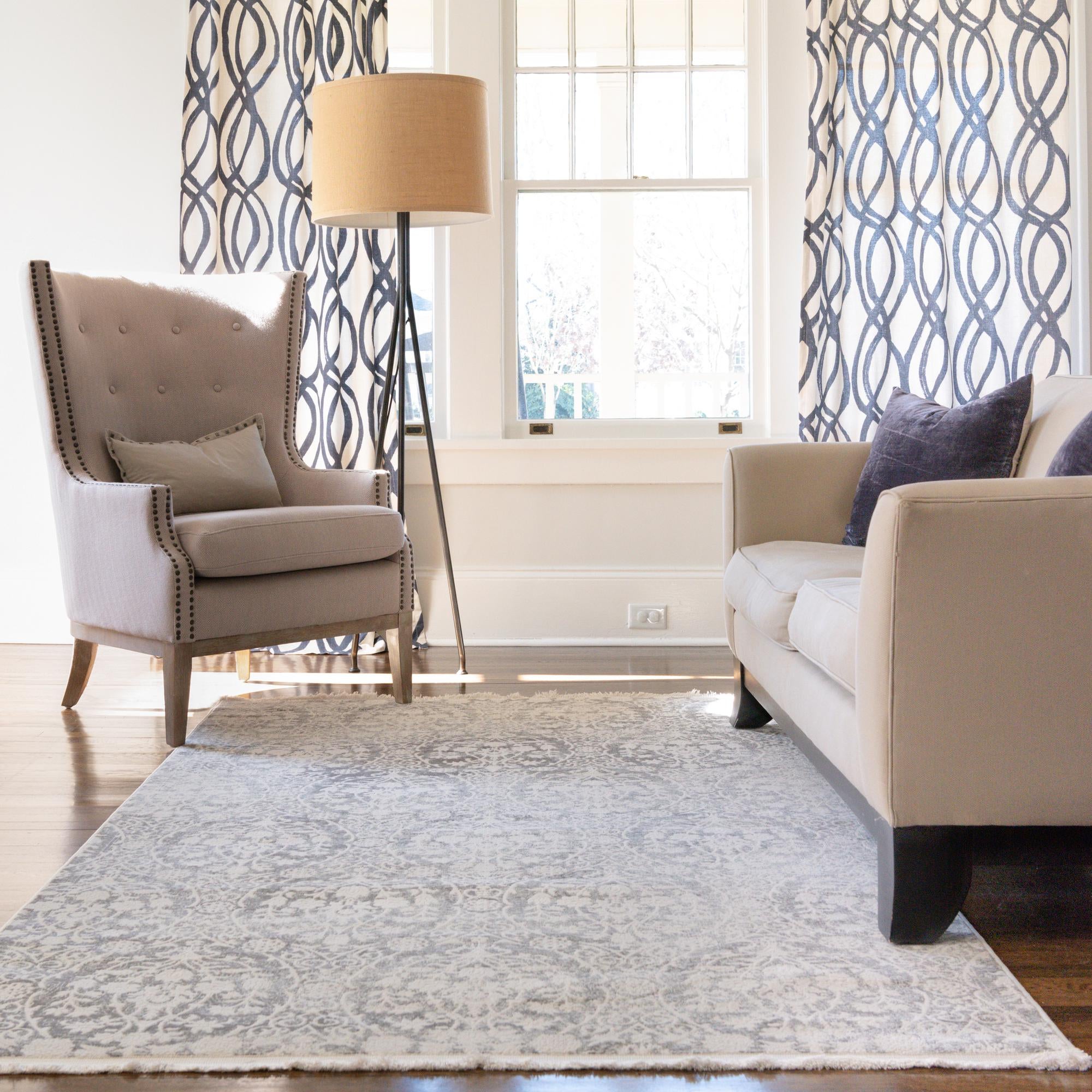 Light Gray 10' x 13' Modern Classical Rug | Rugs.com