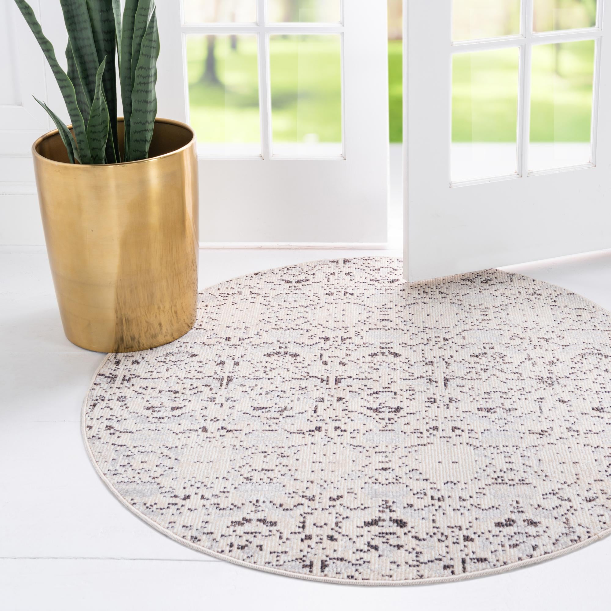Natural 7' 1 x 7' 1 Hand Braided Jute Round Rug | Rugs.com