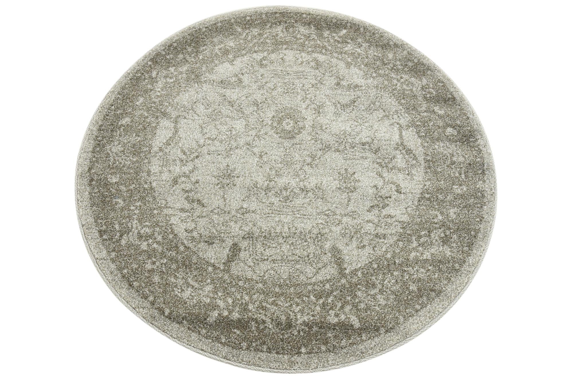 Light Gray 3' 3 x 3' 3 Miranda Round Rug | Rugs.com