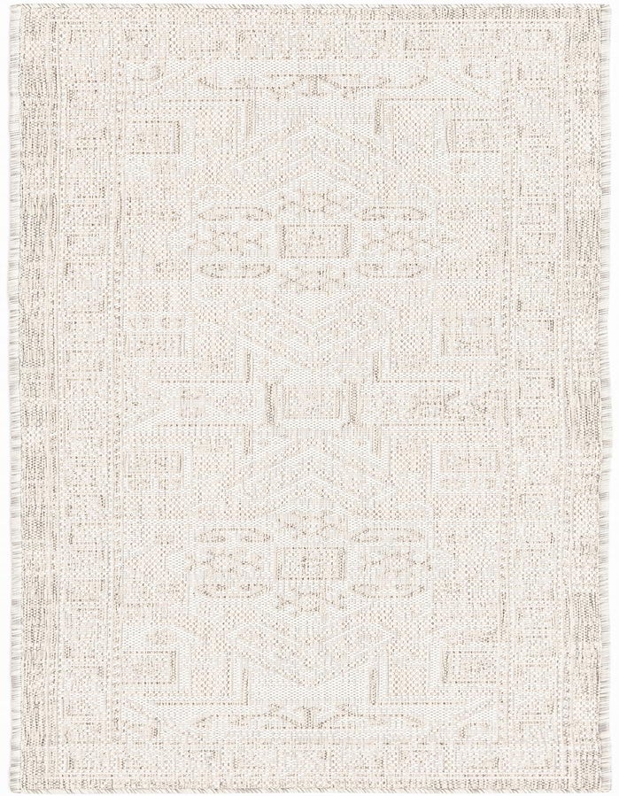 Light Gray 2' x 6' Aztec Indoor / Outdoor Runner Rug | Rugs.com