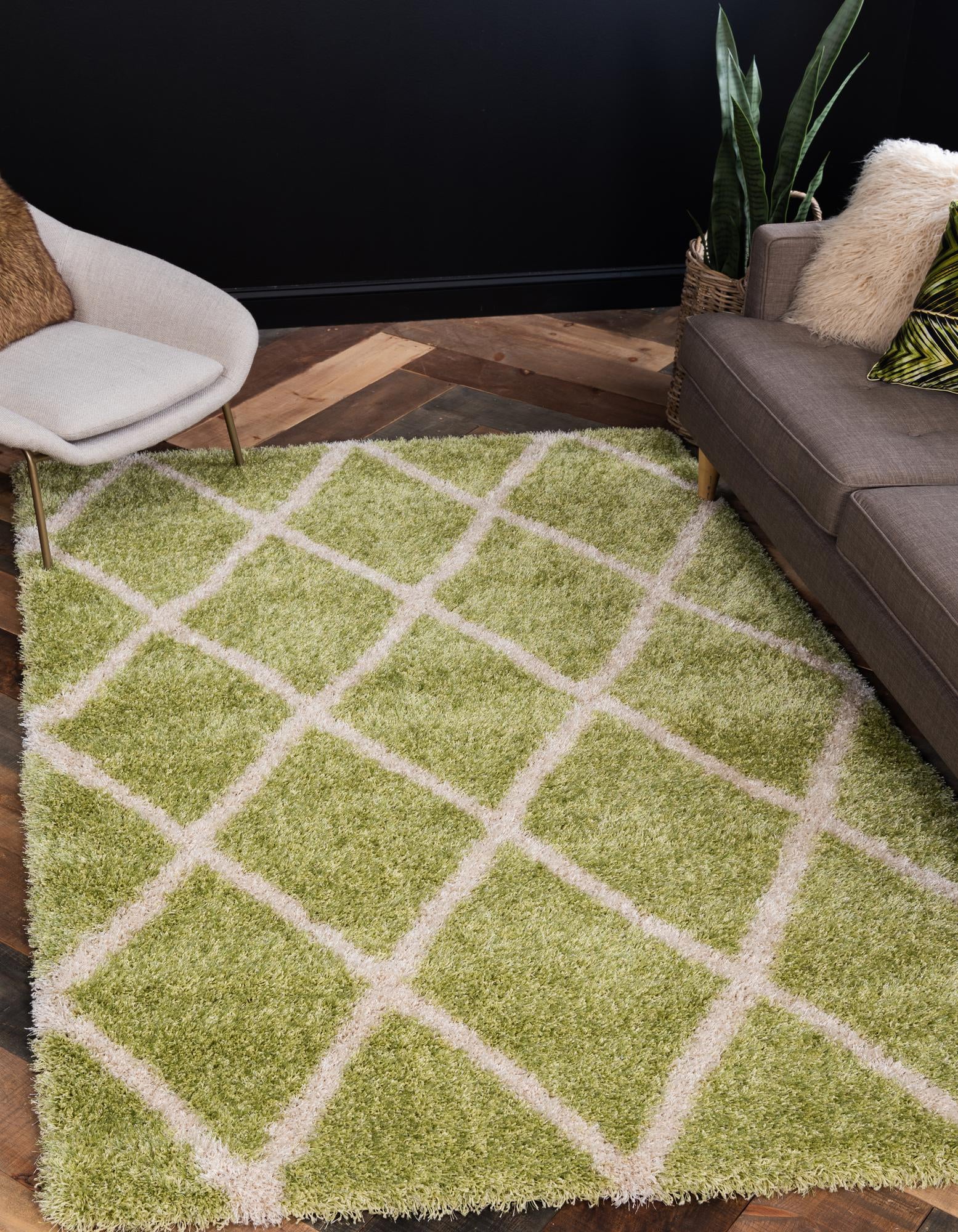 Sage Green 8' x 11' Soft Solid Shag Rug | Rugs.com