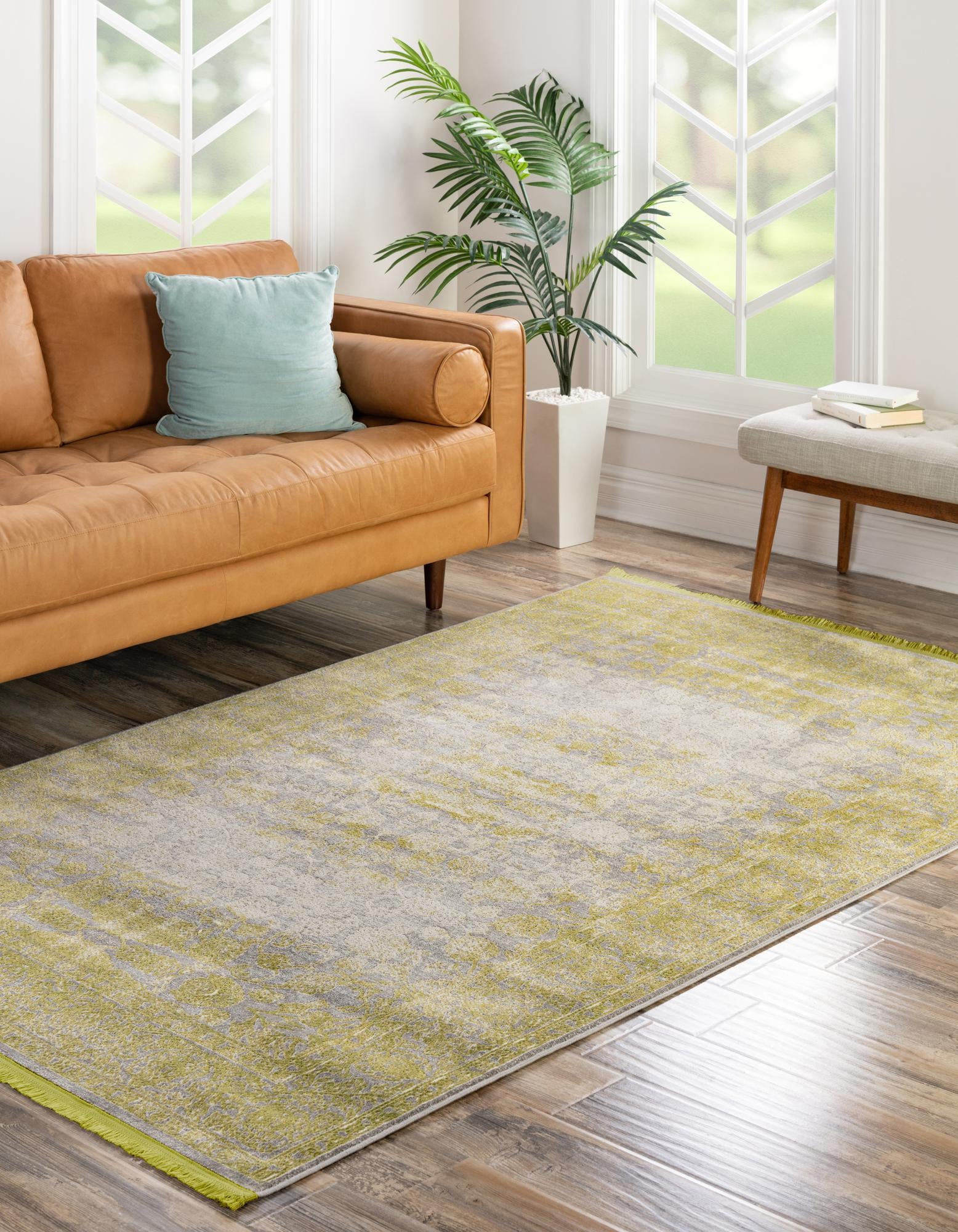 Light Green 5' x 8' Modern Classical Rug | Rugs.com