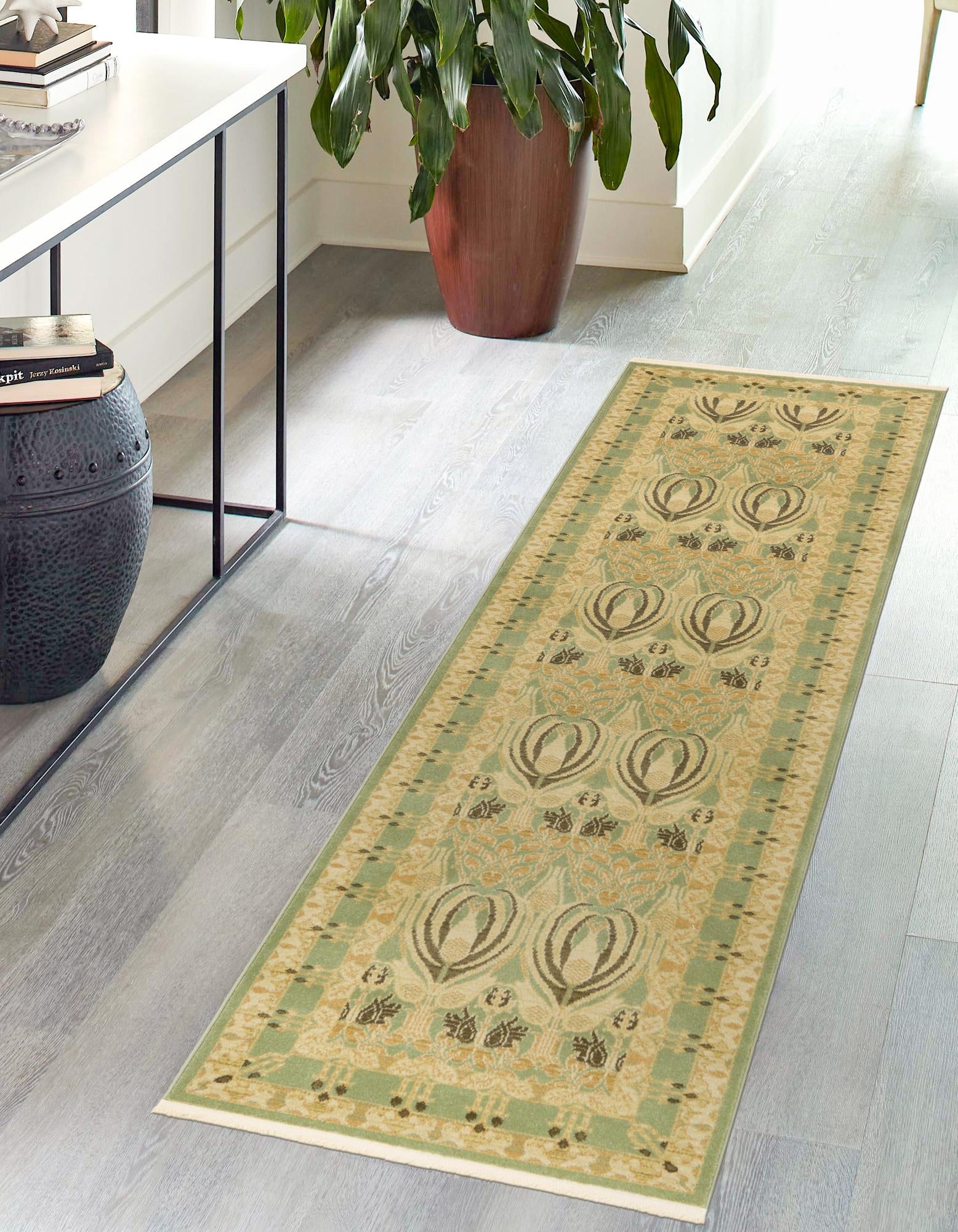 Light Green 2' 7 x 10' Chelsea Runner Rug | Rugs.com