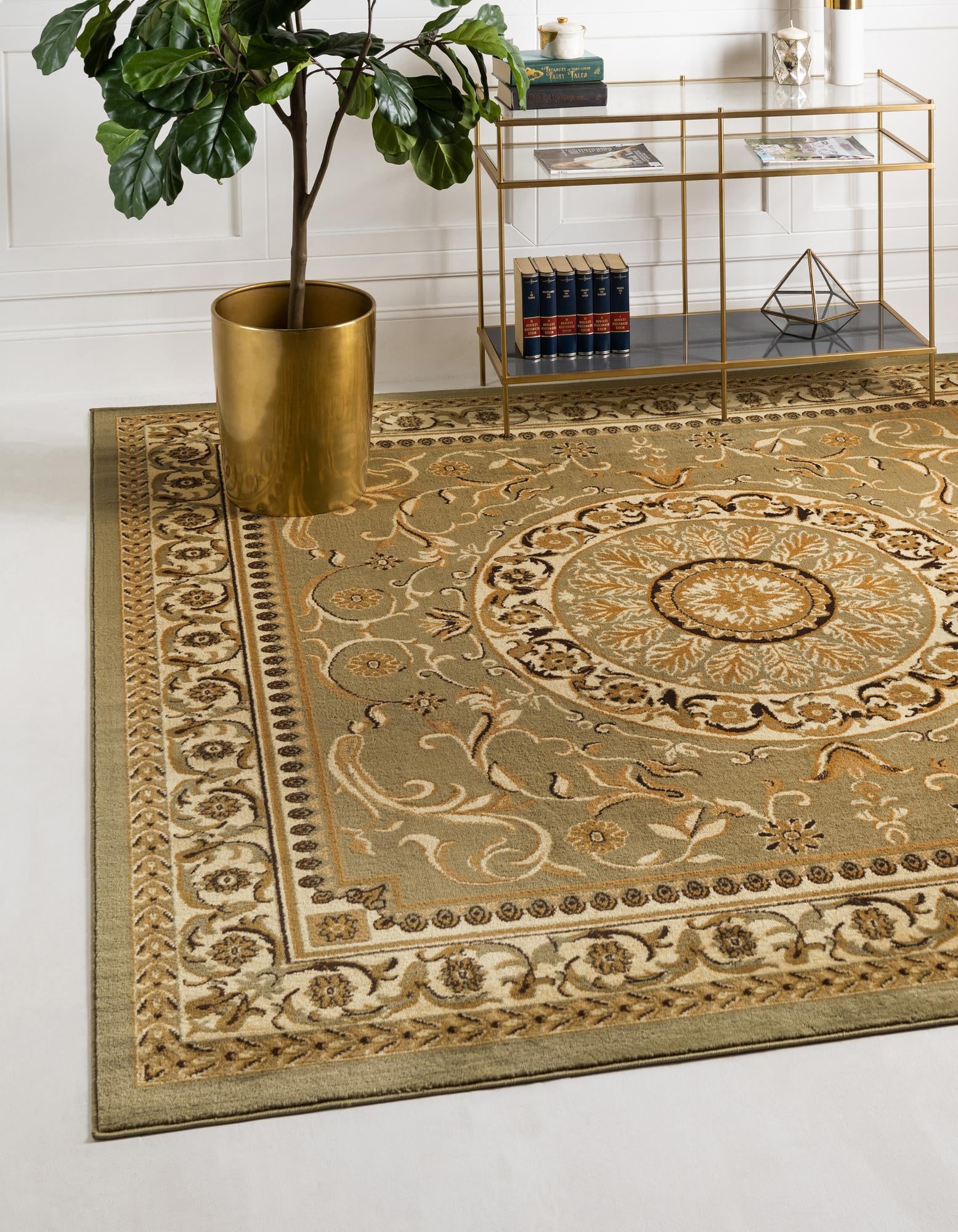 Red 4' x 4' Aditi Square Rug | Rugs.com