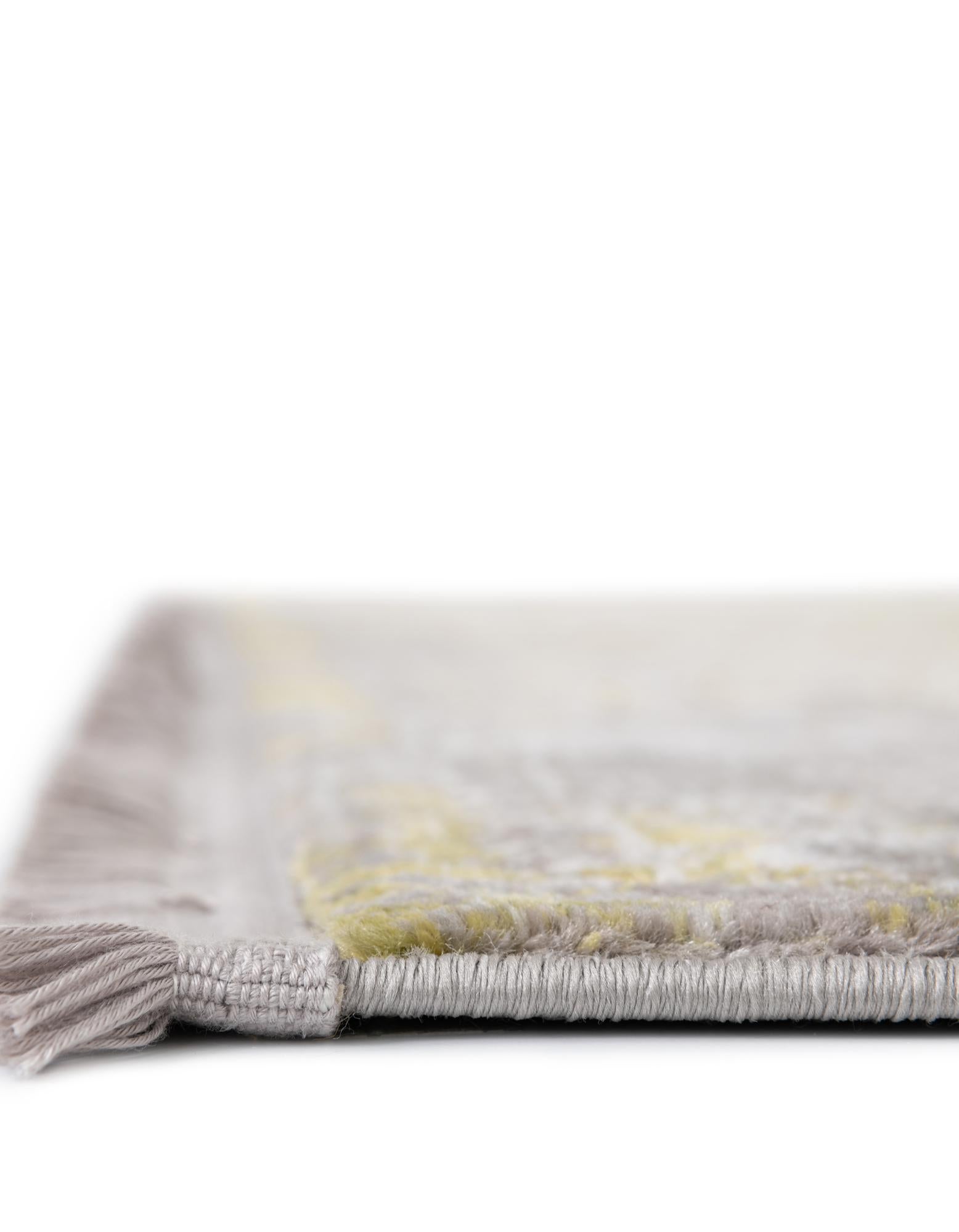 Light Green 8' x 8' Modern Classical Square Rug | Rugs.com