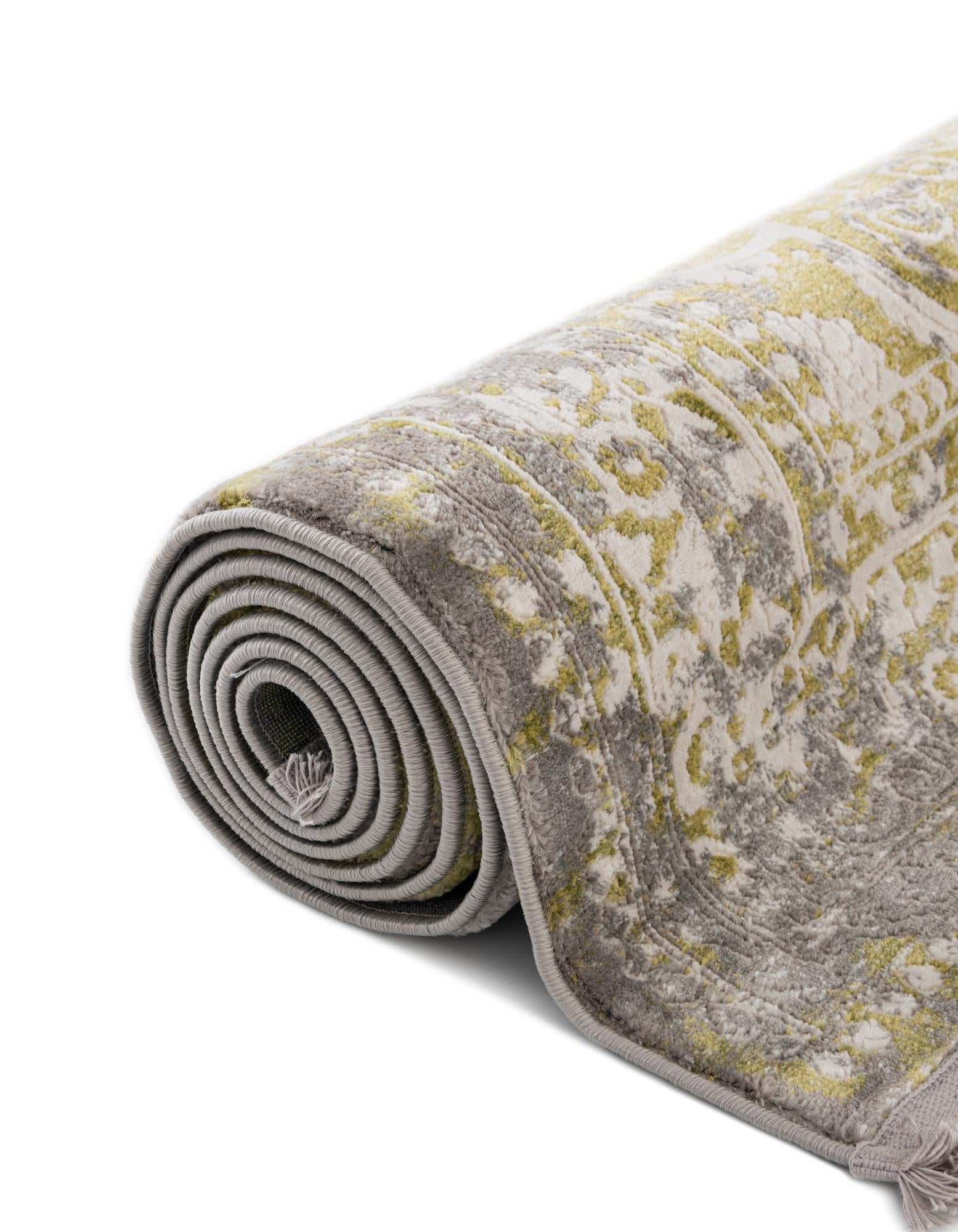 Light Green 8' x 8' Modern Classical Square Rug | Rugs.com