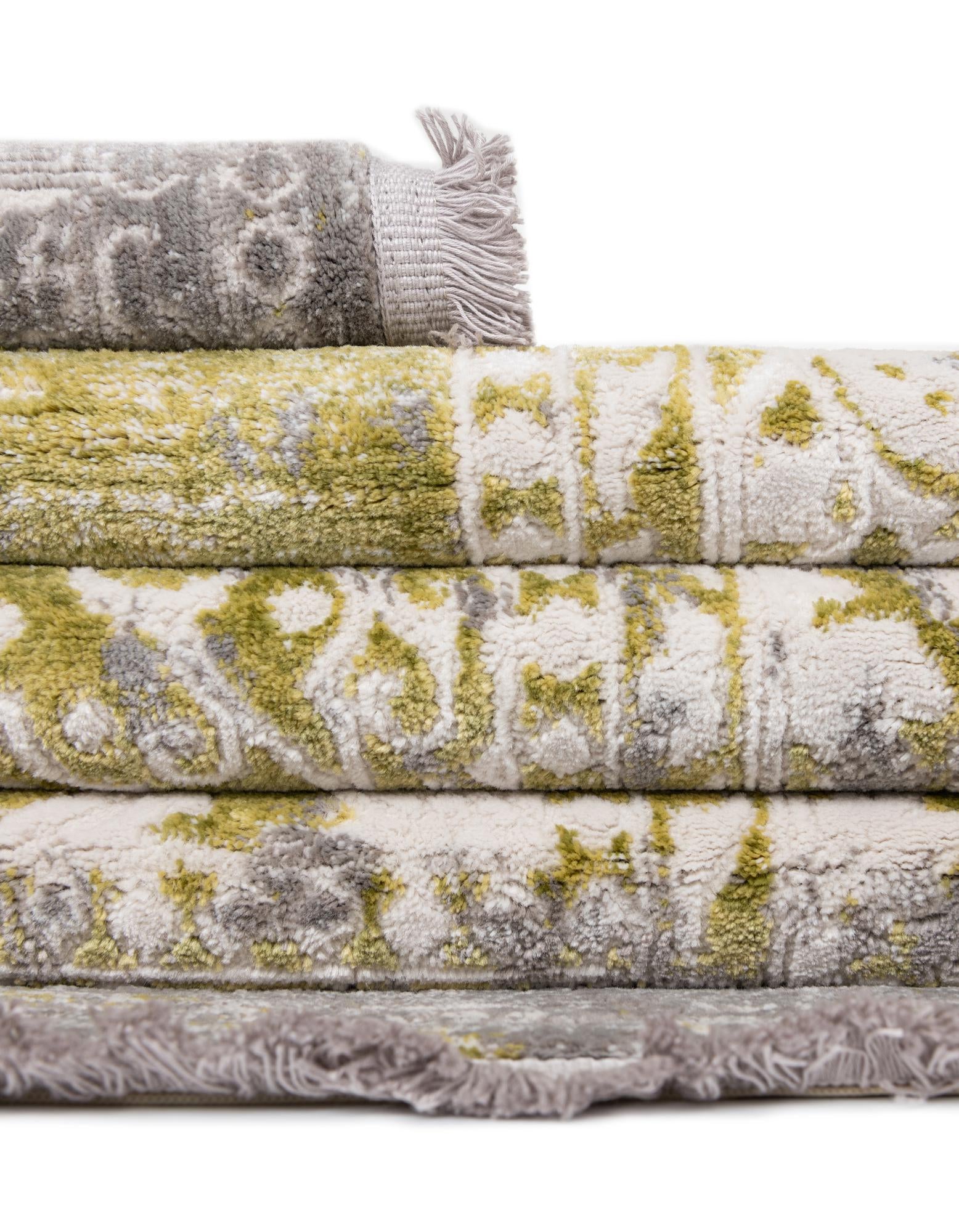 Light Green 8' x 8' Modern Classical Square Rug | Rugs.com