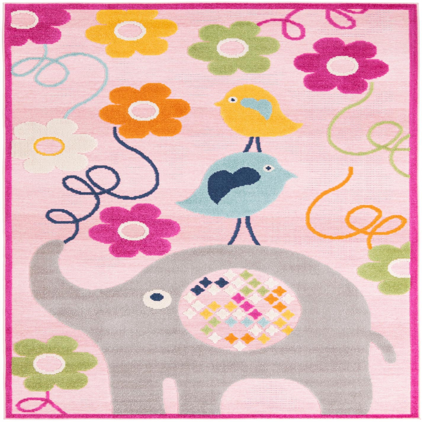 Light Pink 5' 3 x 7' 7 Indoor / Outdoor Rug | Rugs.com