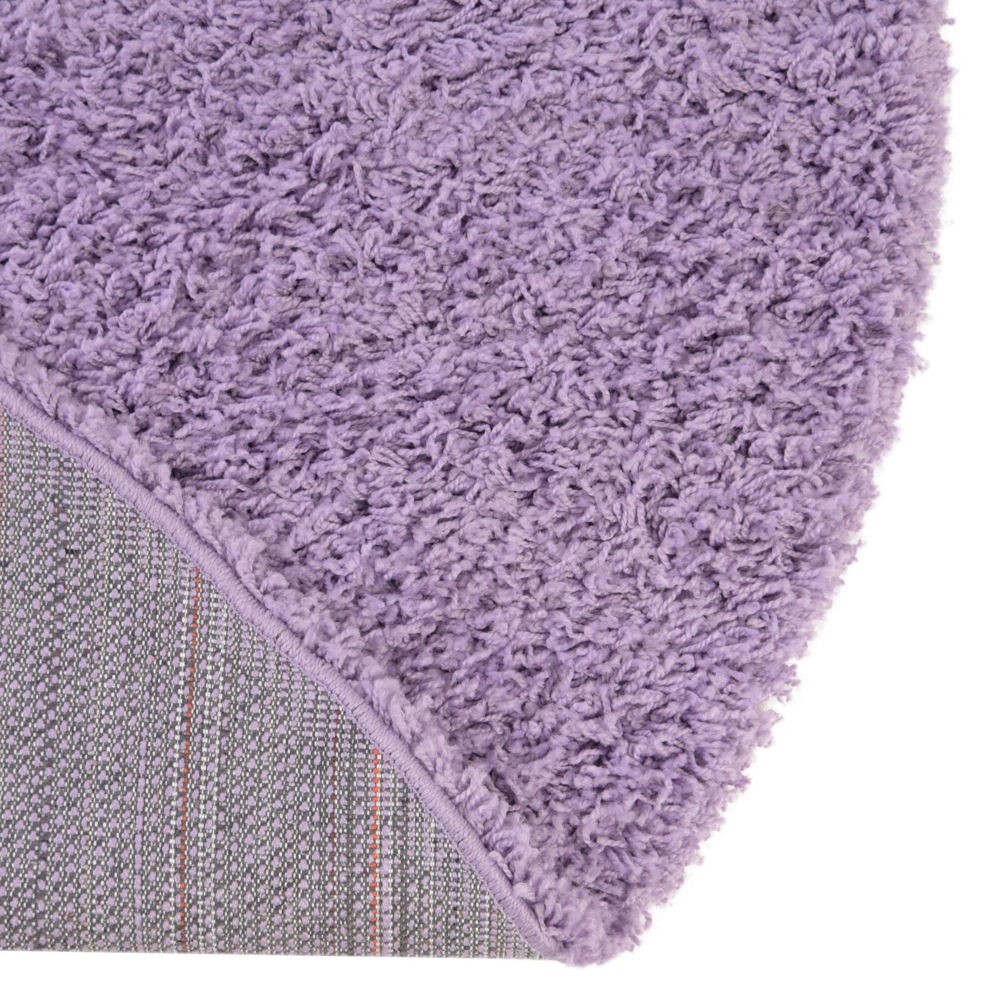 Lilac 8' x 8' Solid Shag Round Rug | Rugs.com