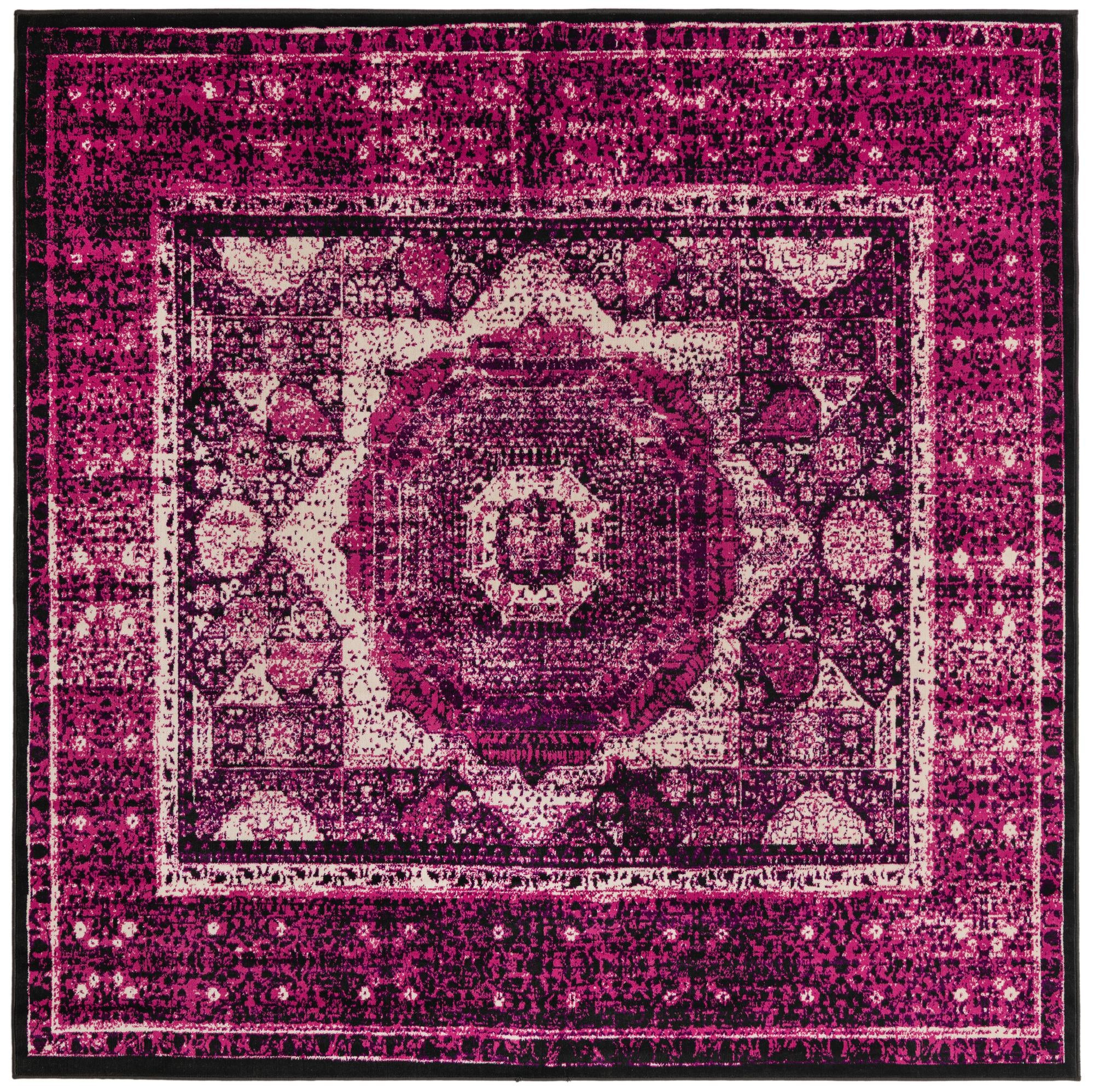 Lilac 7' 10 x 7' 10 Ankara Square Rug | Rugs.com