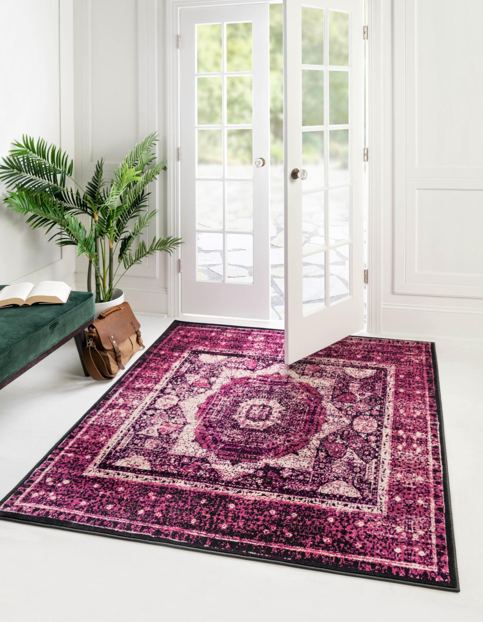 Lilac 7' 10 x 7' 10 Ankara Square Rug | Rugs.com