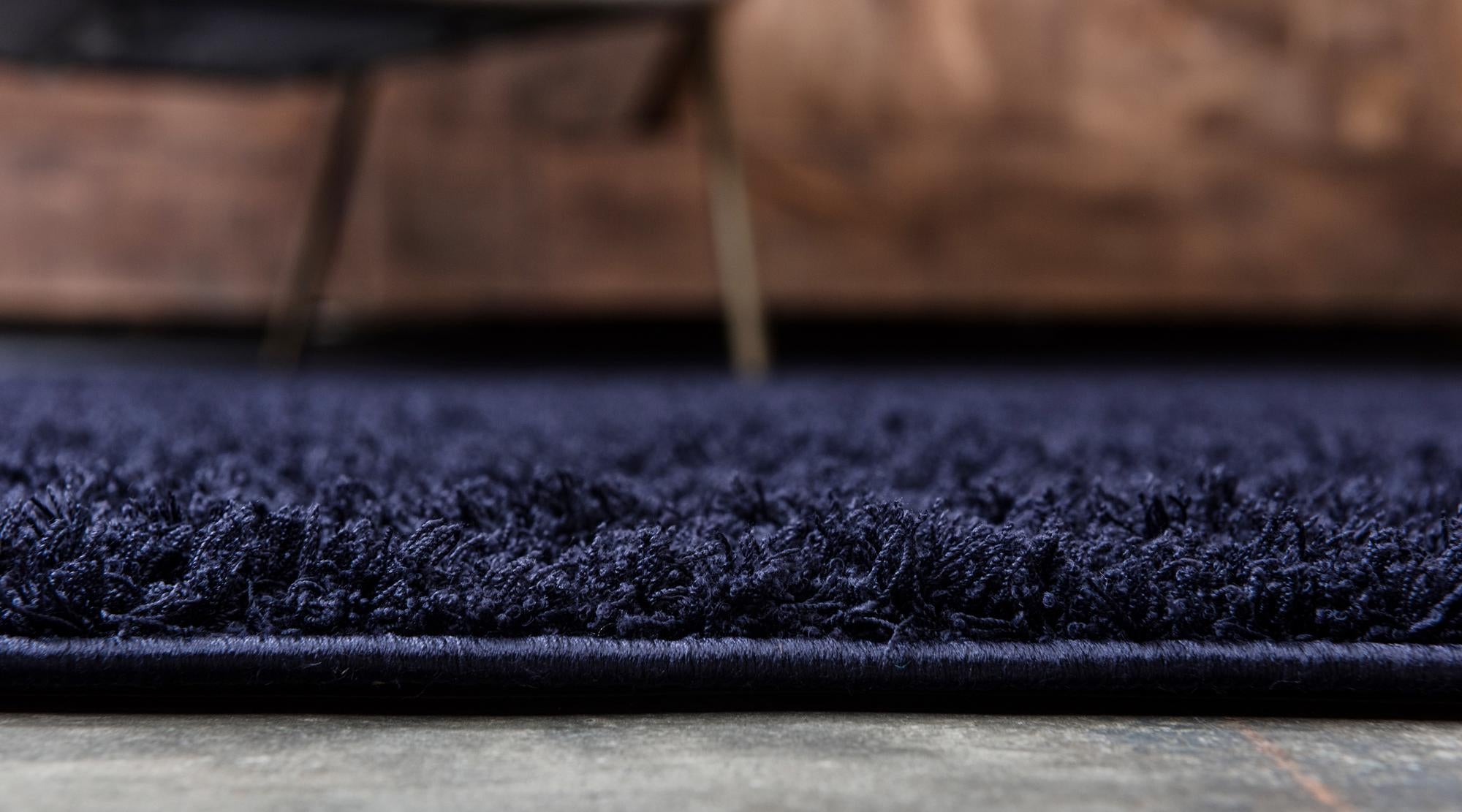 Midnight Blue 4' x 6' Solid Shag Rug | Rugs.com