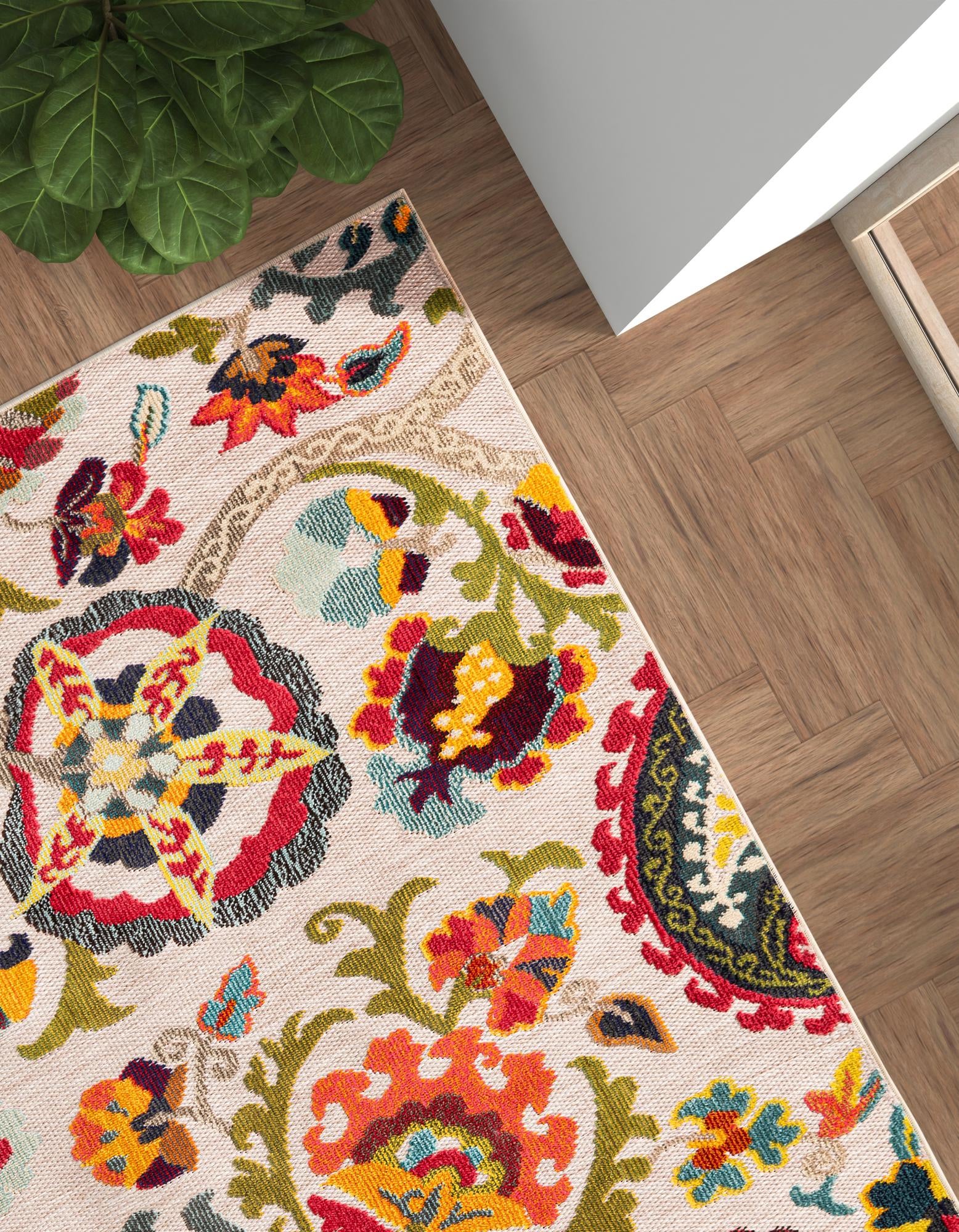 Multicolor Beige 7' 10 x 10' Casablanca Indoor / Outdoor Rug | Rugs.com