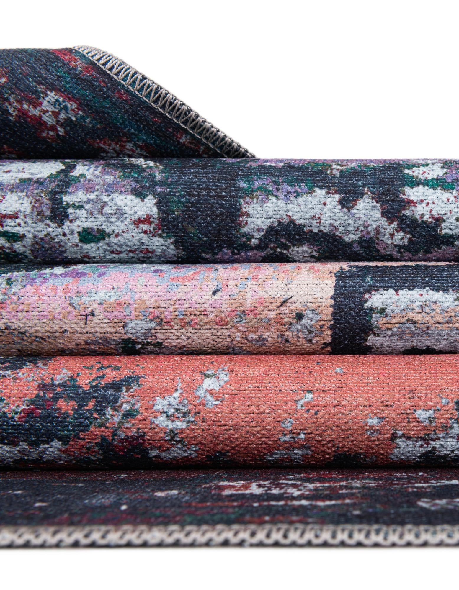 Multicolor Blue 6' x 9' Washable Francesca Rug | Rugs.com