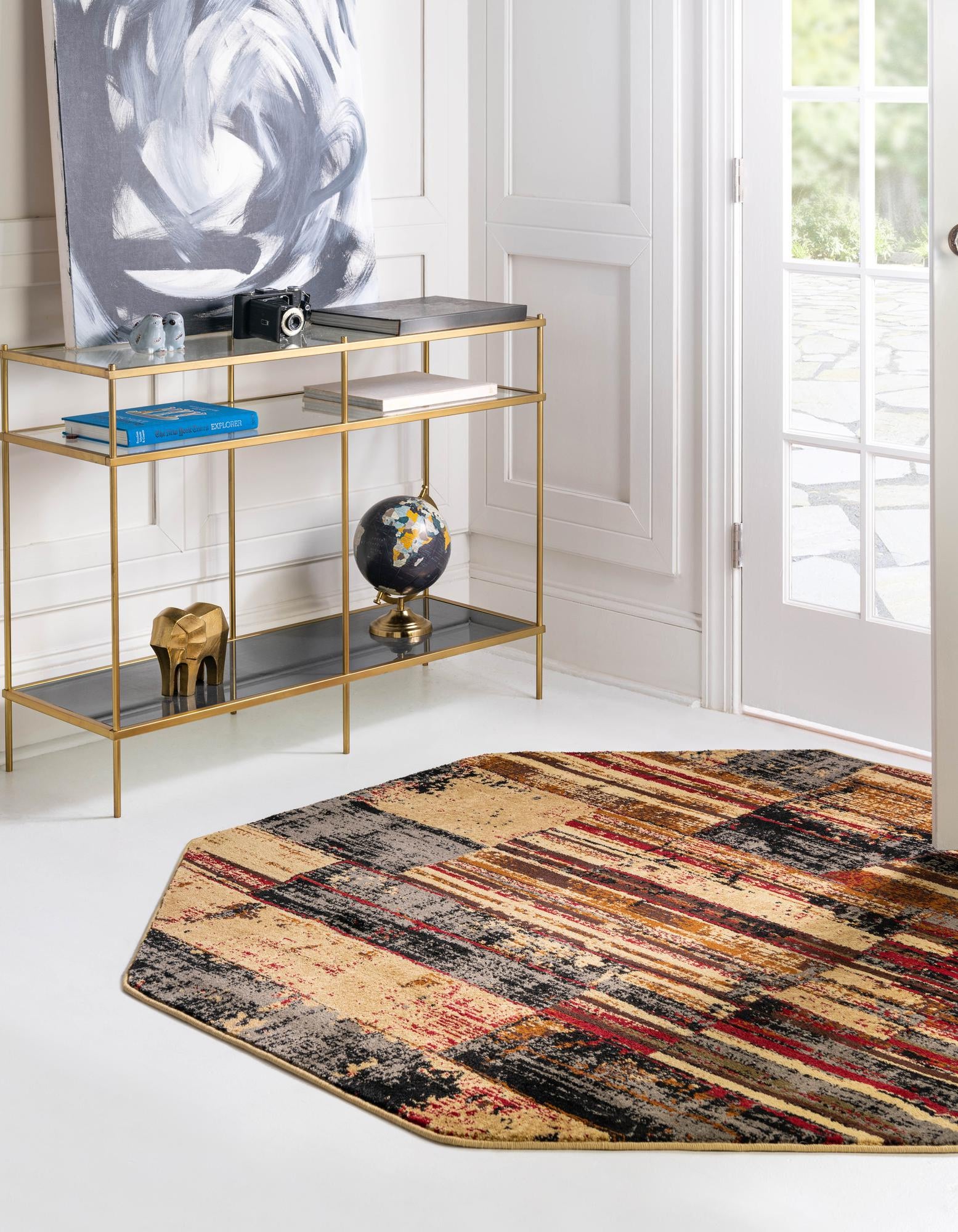 Multicolor 8' x 8' Talmadge Saturn Octagon Rug | Rugs.com