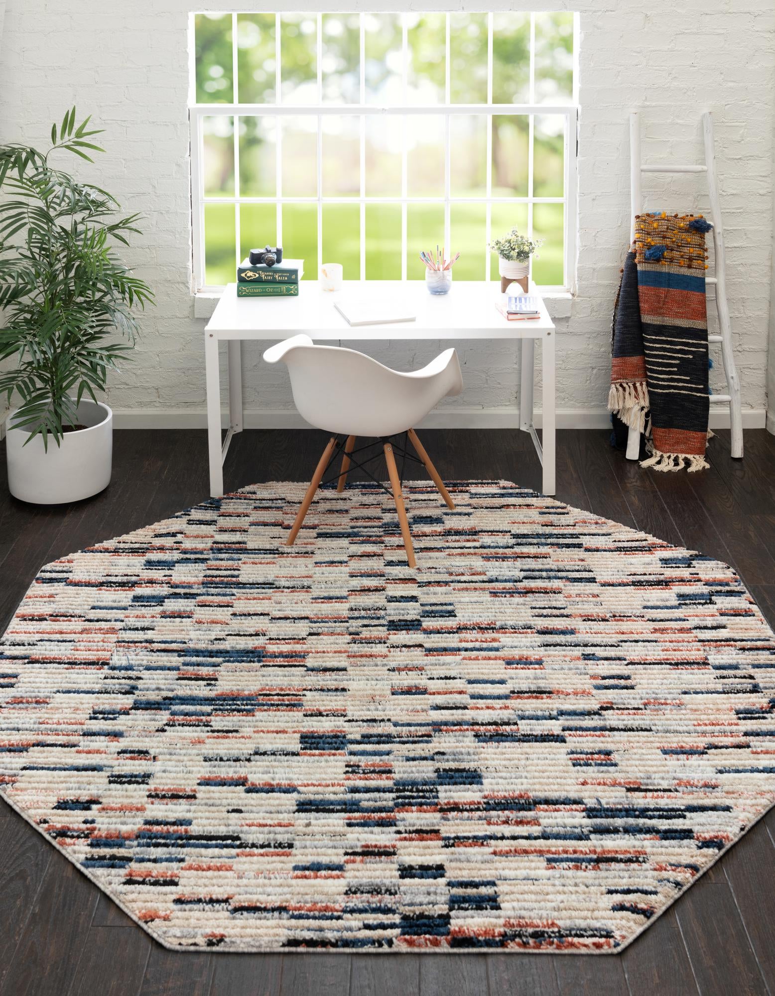 Multicolor 4' x 4' Tucson Octagon Rug | Rugs.com