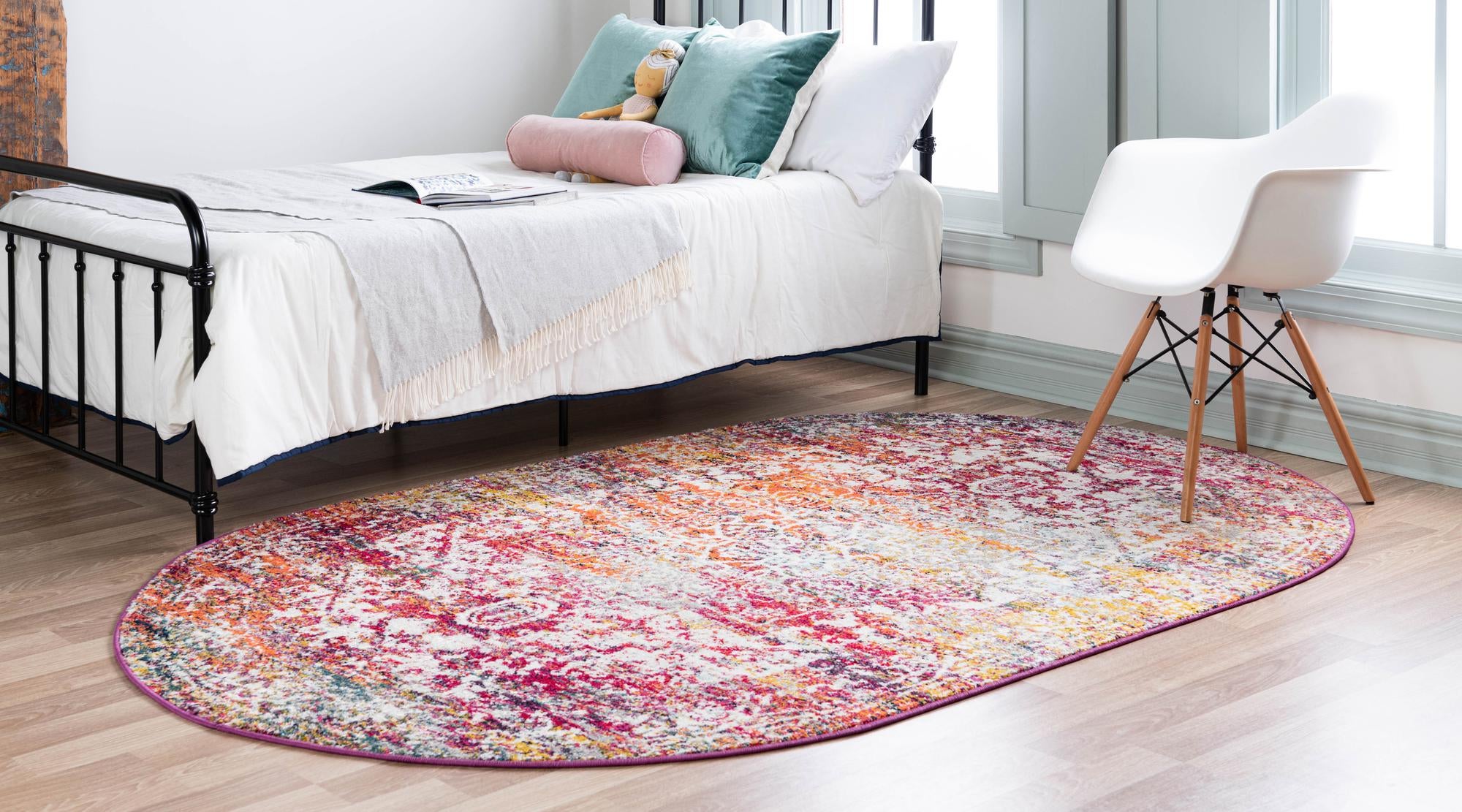 Multicolor 7' 10 x 10' Arlington Oval Rug | Rugs.com