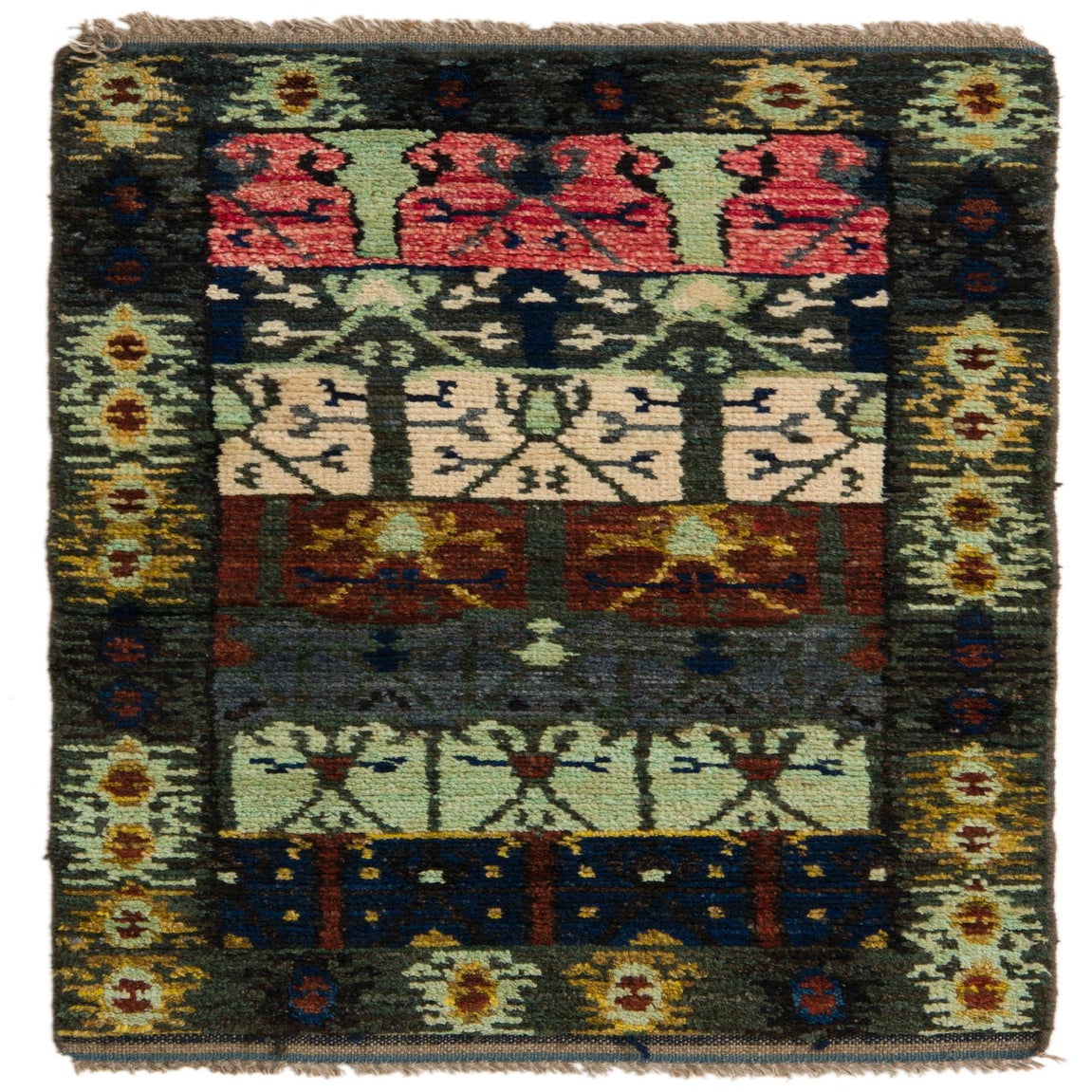 Multicolor 2' 5 x 4' 3 Hand Knotted Balouch Wool Rug | Rugs.com