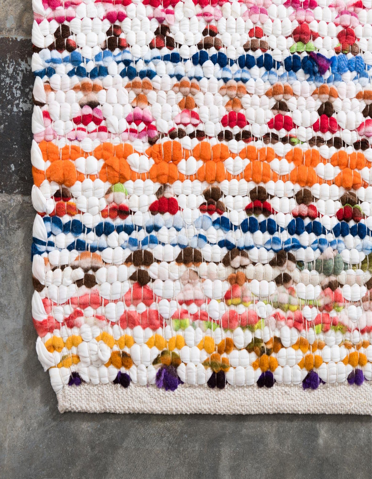 Multicolor 5' 1 x 8' Hand Woven Braided Chindi Rug | Rugs.com