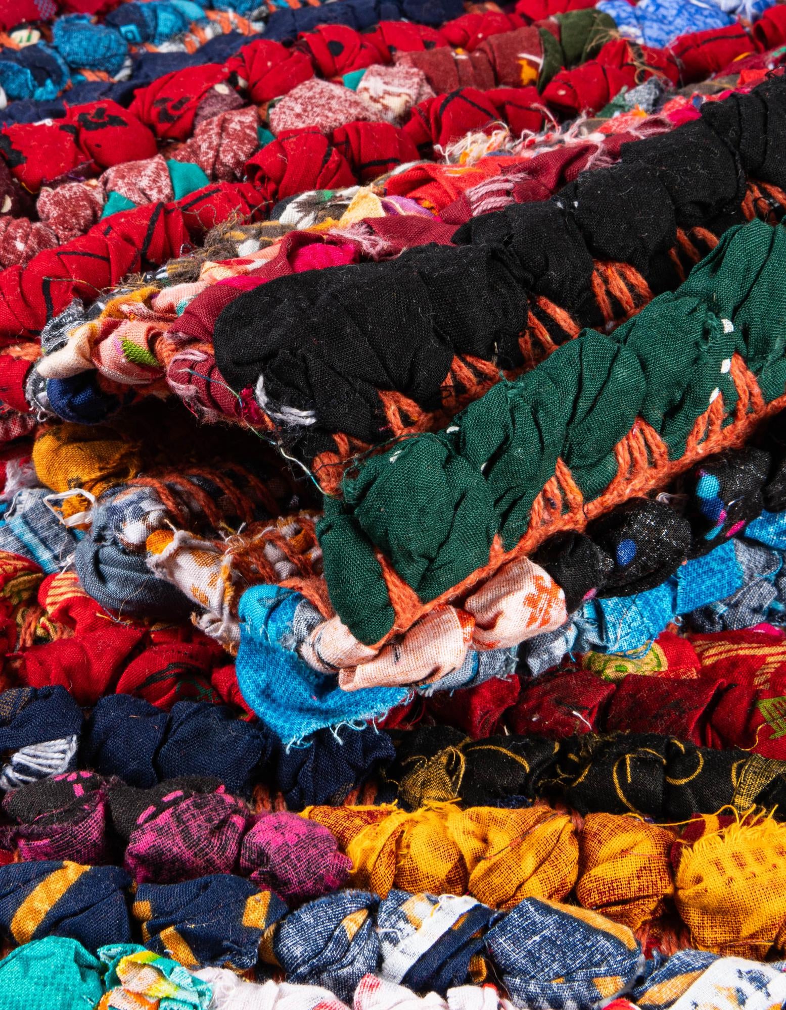 Multicolor 4' 1 x 6' 1 Hand Braided Chindi Rug | Rugs.com