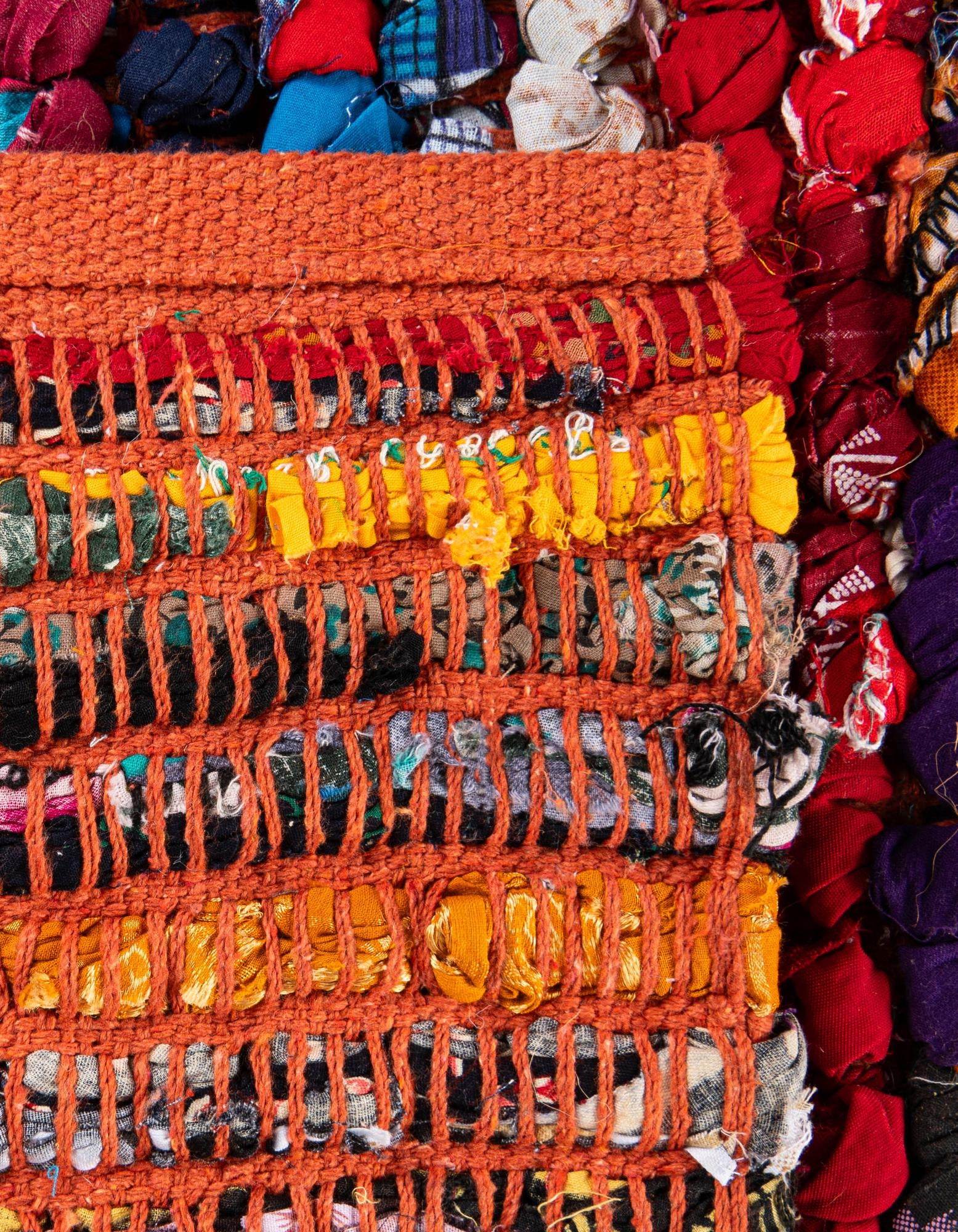 Multicolor 6' 1 x 9' Hand Braided Chindi Rug | Rugs.com