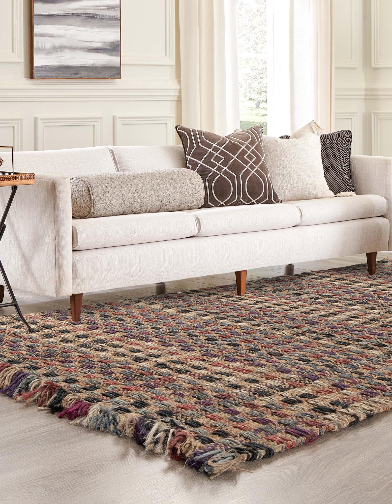 Multicolor 7' 10 x 10' Hand Woven Chunky Jute Rug | Rugs.com