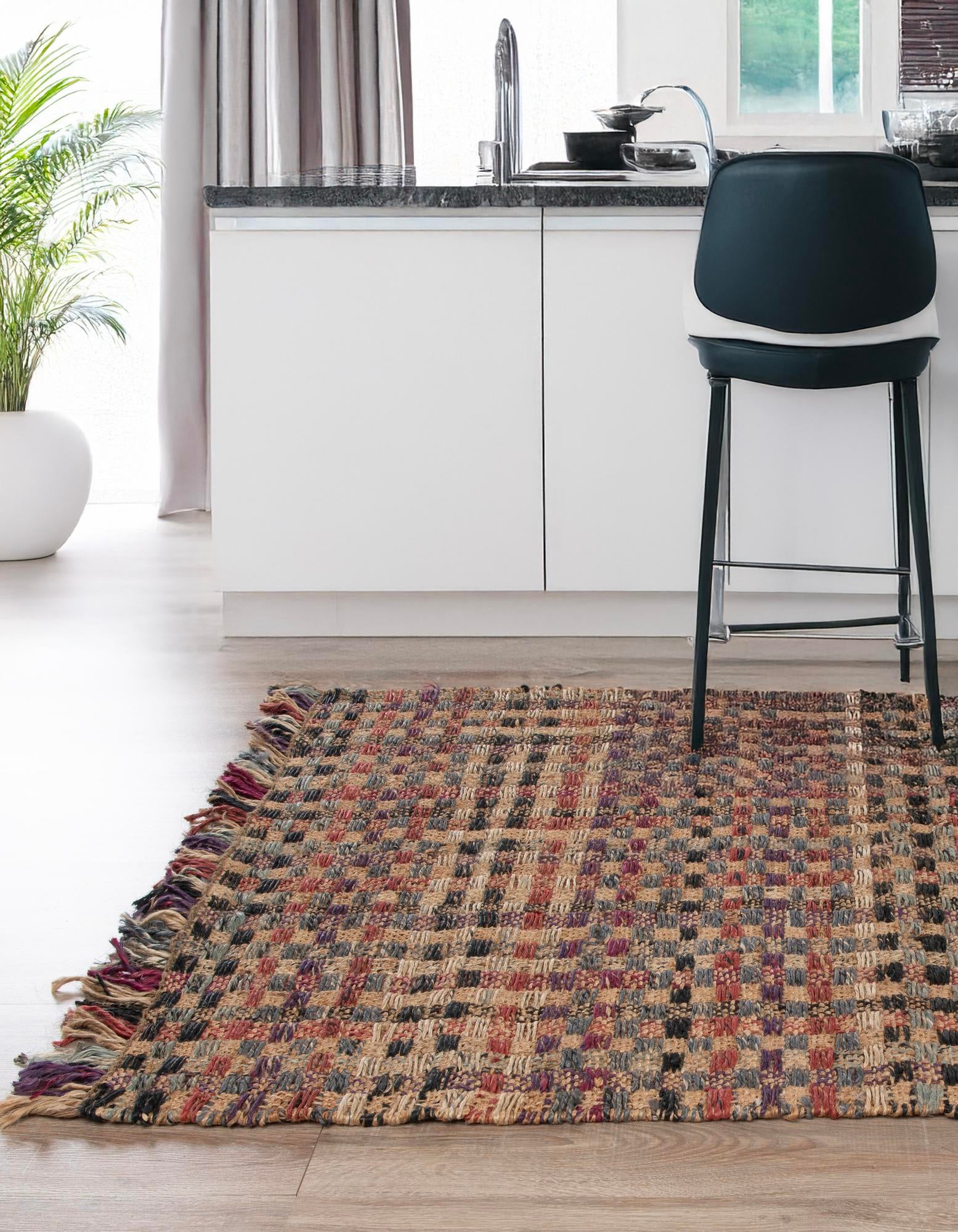 Multicolor 7' 10 x 10' Hand Woven Chunky Jute Rug | Rugs.com
