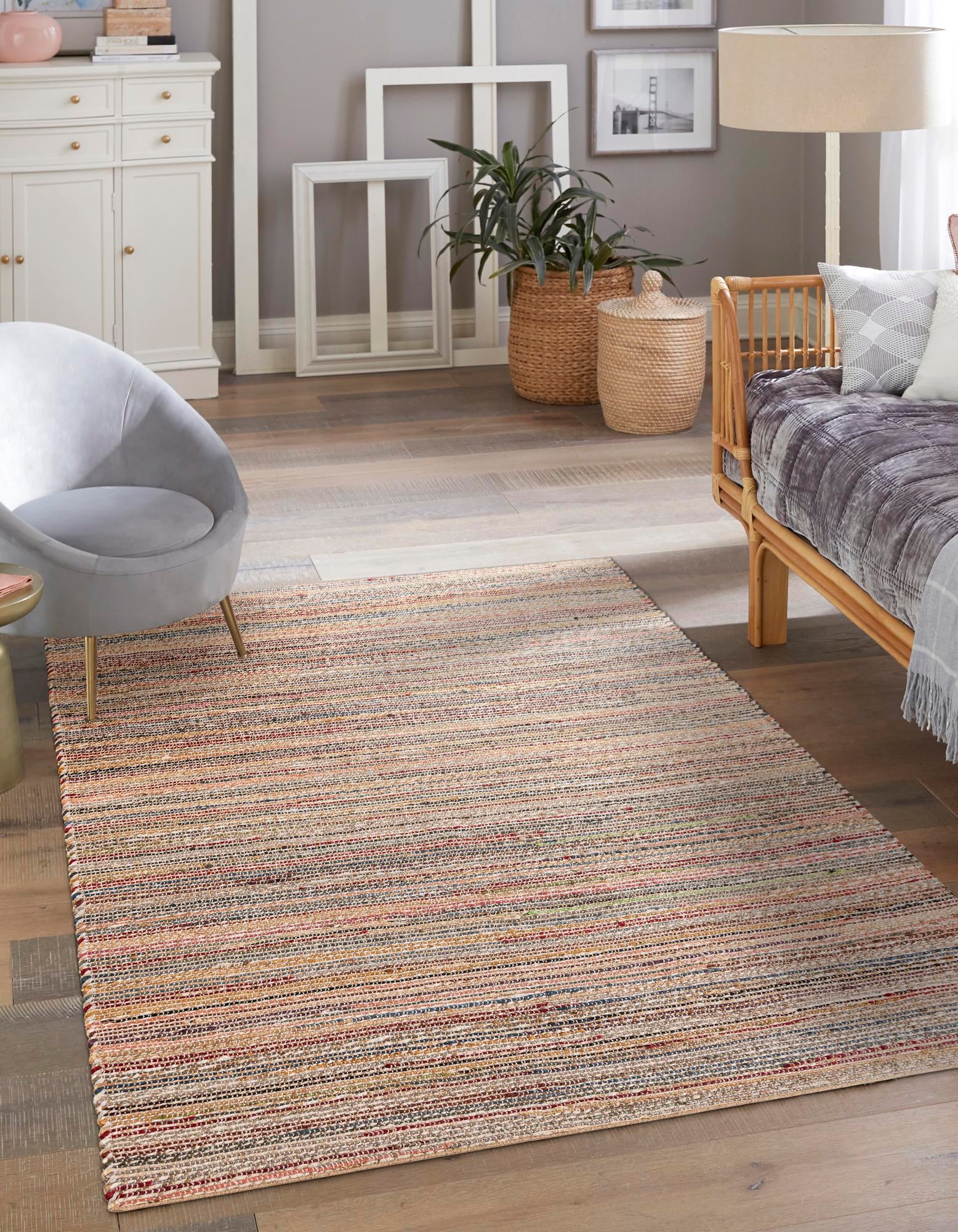 Multicolor 4' 1 x 6' 1 Hand Woven Chunky Jute Rug | Rugs.com