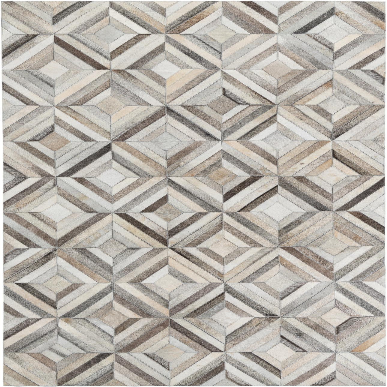 Multicolor 4' 6 x 7' 1 Cowhide Leather Rug | Rugs.com