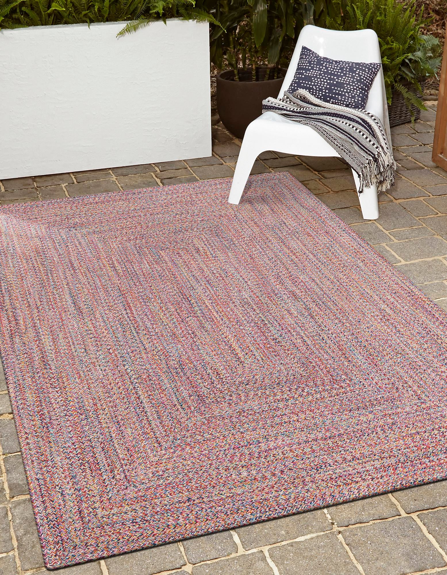 Multicolor 7' 10 x 10' Hand Woven Eco Verse Indoor Washable Indoor ...