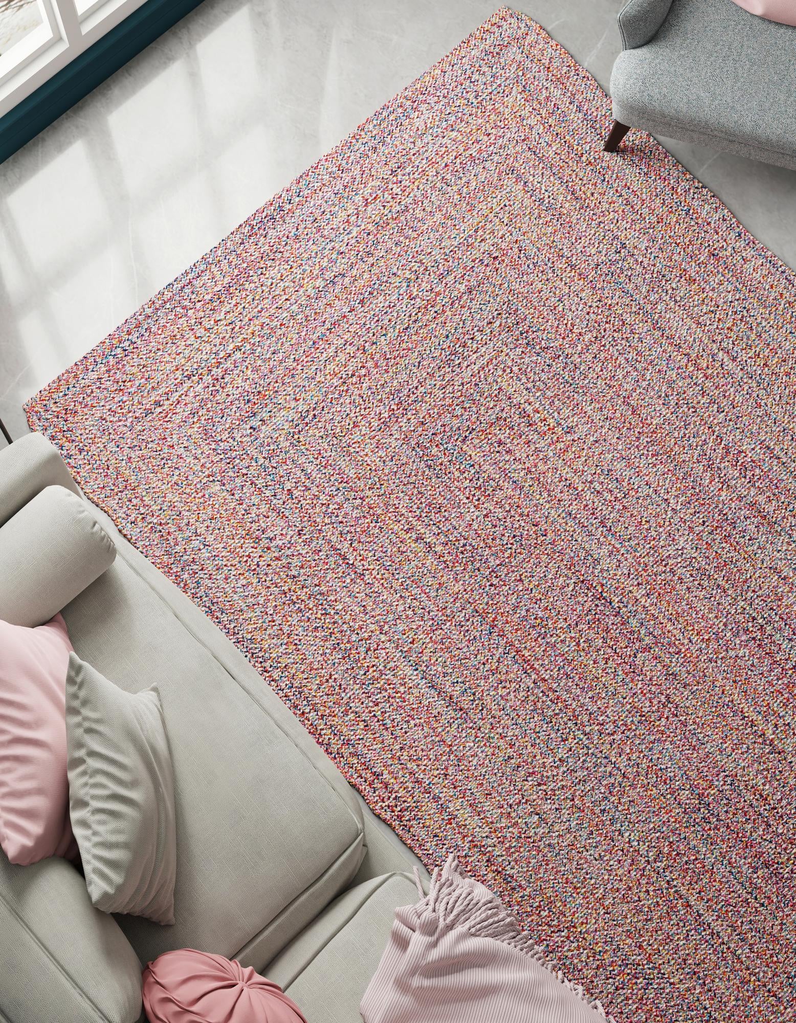 Multicolor 7' 10 x 10' Hand Woven Eco Verse Indoor Washable Indoor ...