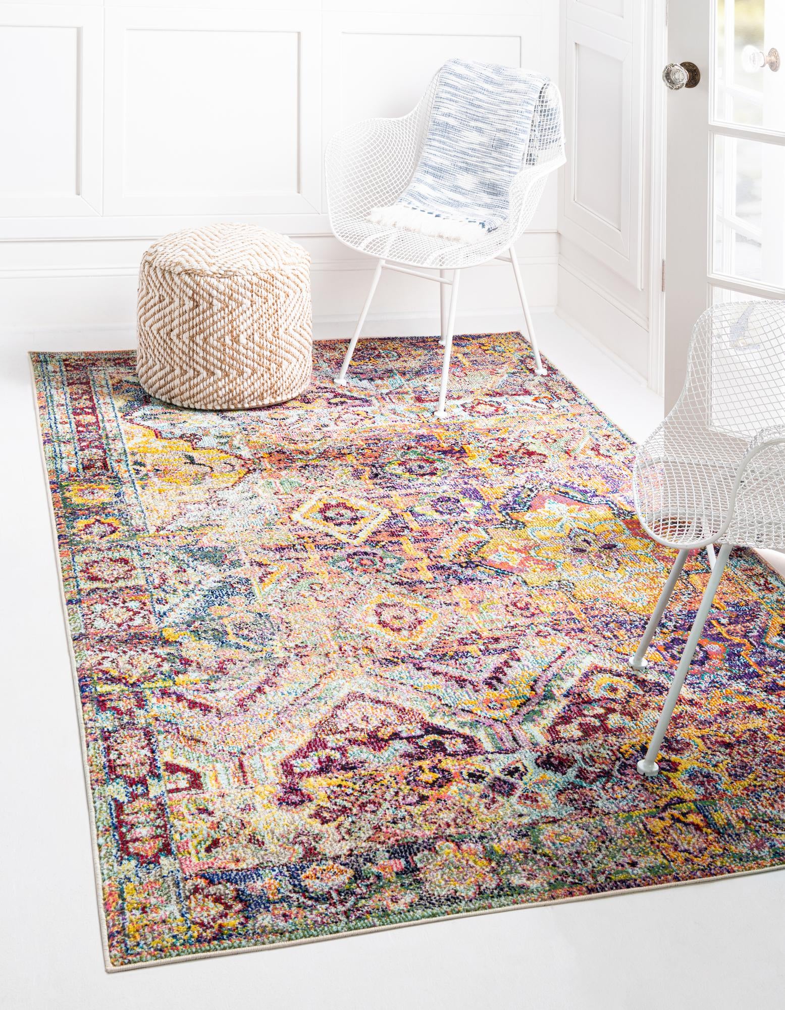 Multicolor 5' x 8' Theia Rug | Rugs.com