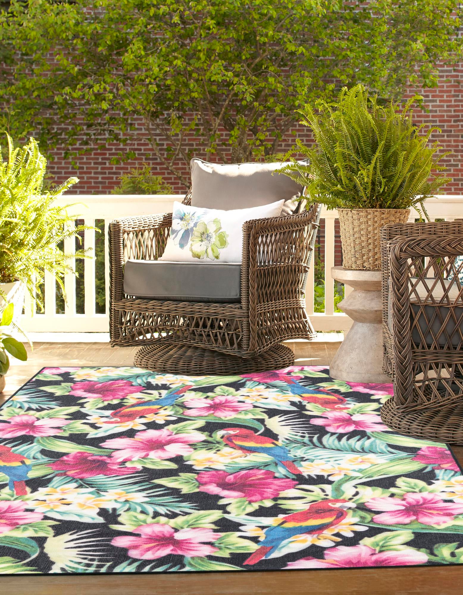 Multicolor 7' 10 x 10' Jill Zarin Caribbean Indoor / Outdoor Rug | Rugs.com