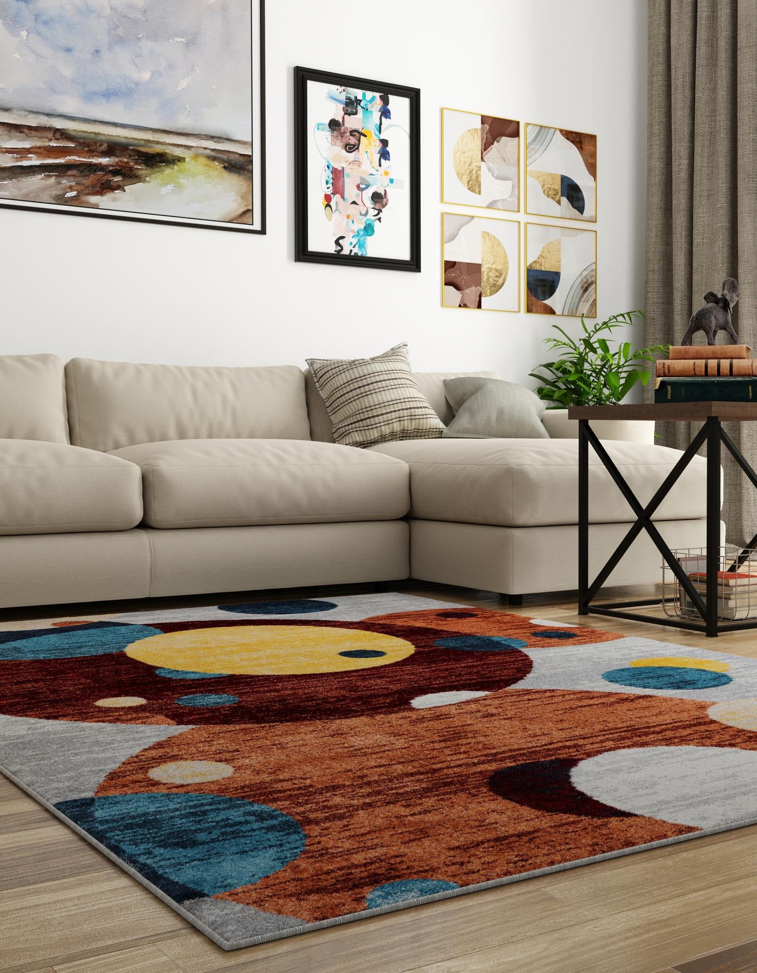 Multicolor 2' x 3' 1 Kamala Washable Rug | Rugs.com