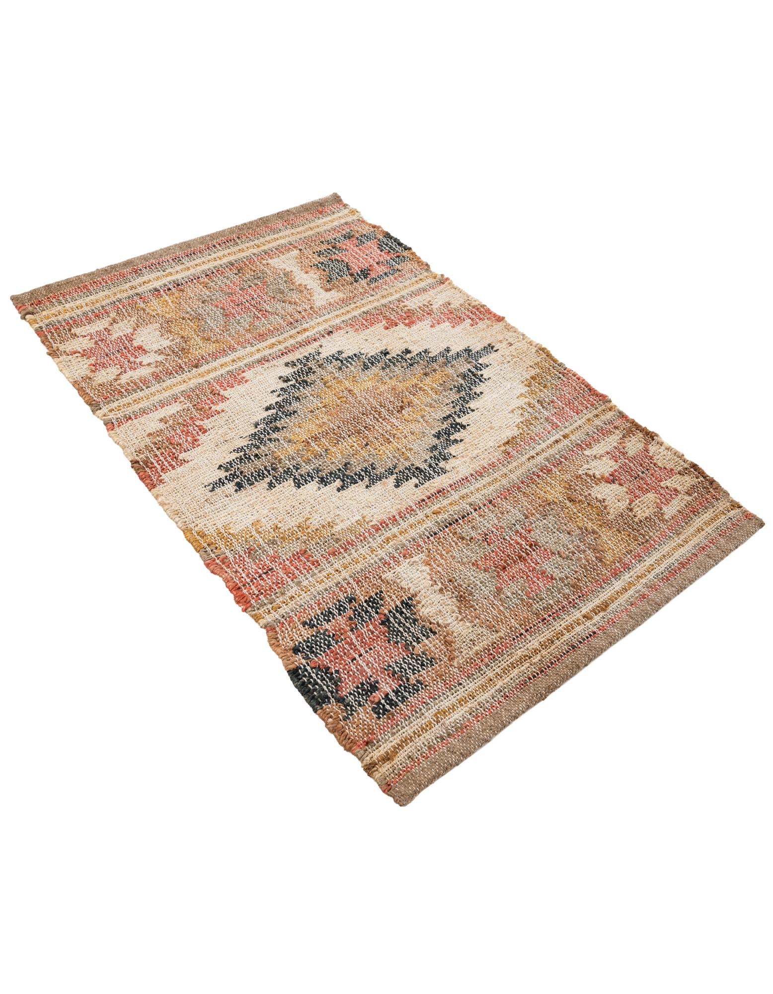 Multicolor 2' x 3' 1 Hand Woven Kilim Jute Rug | Rugs.com