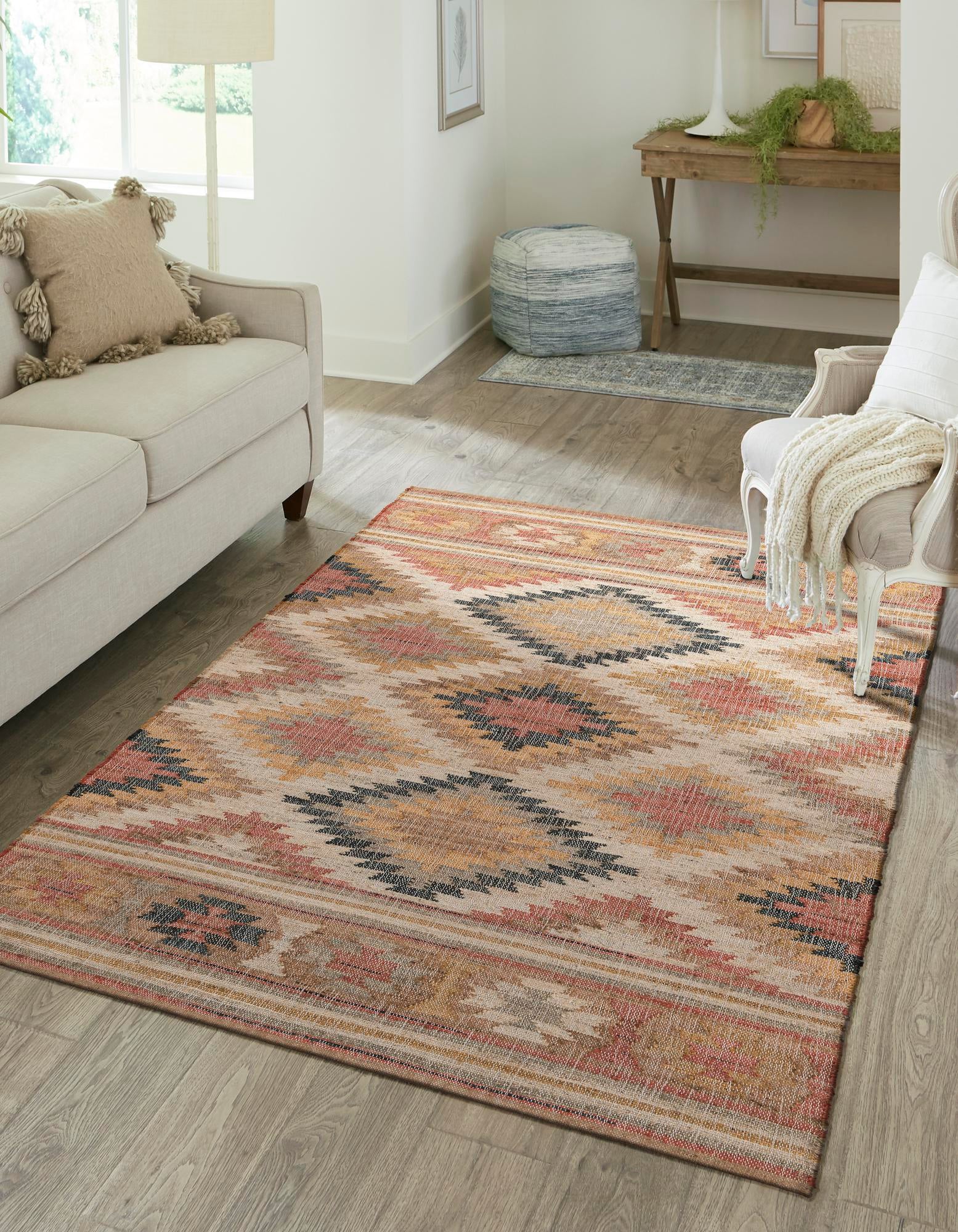 Multicolor 2' x 3' 1 Hand Woven Kilim Jute Rug | Rugs.com