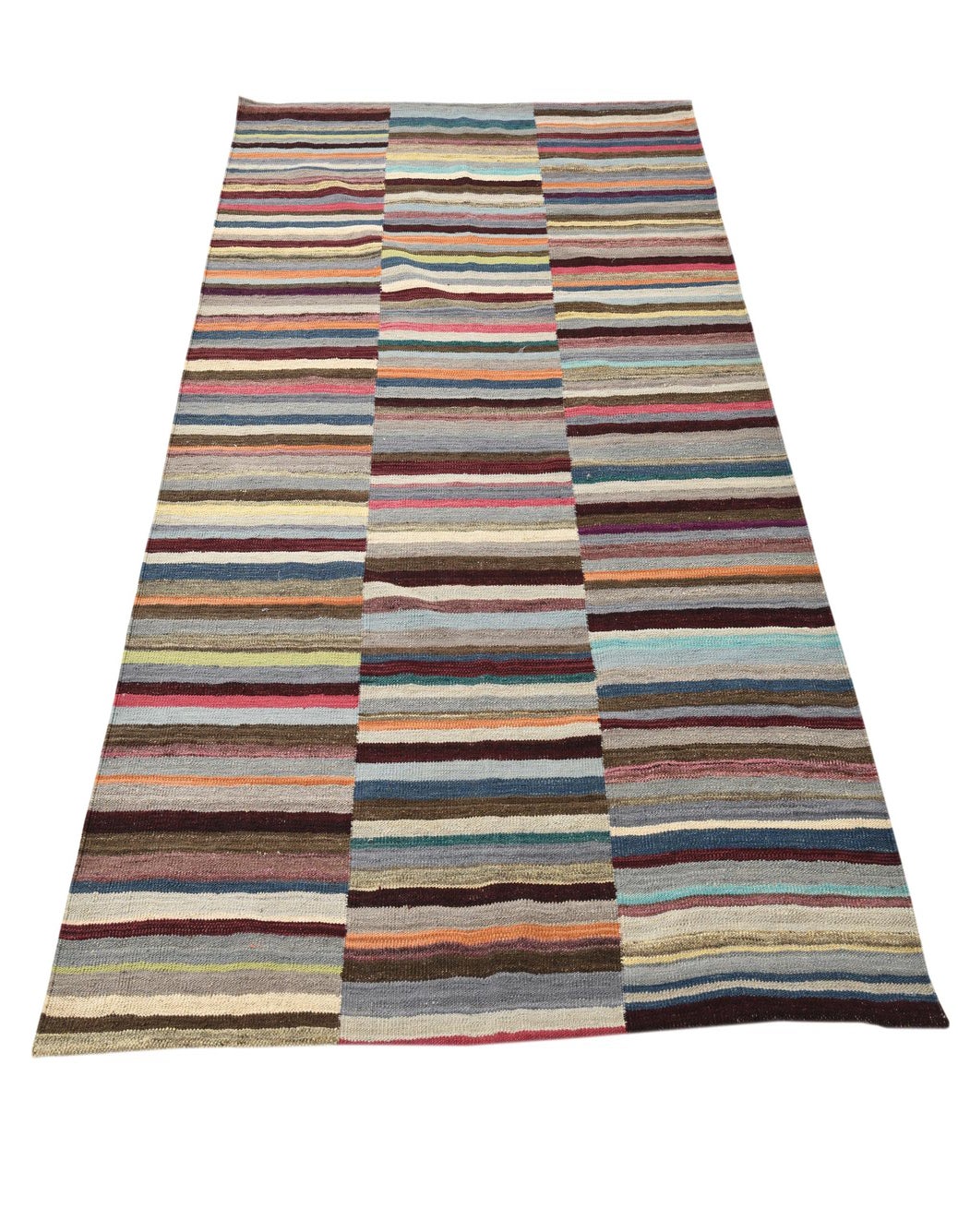 Multicolor 4' 8 x 6' 5 Hand Woven Kilim Modern Wool Rug | Rugs.com